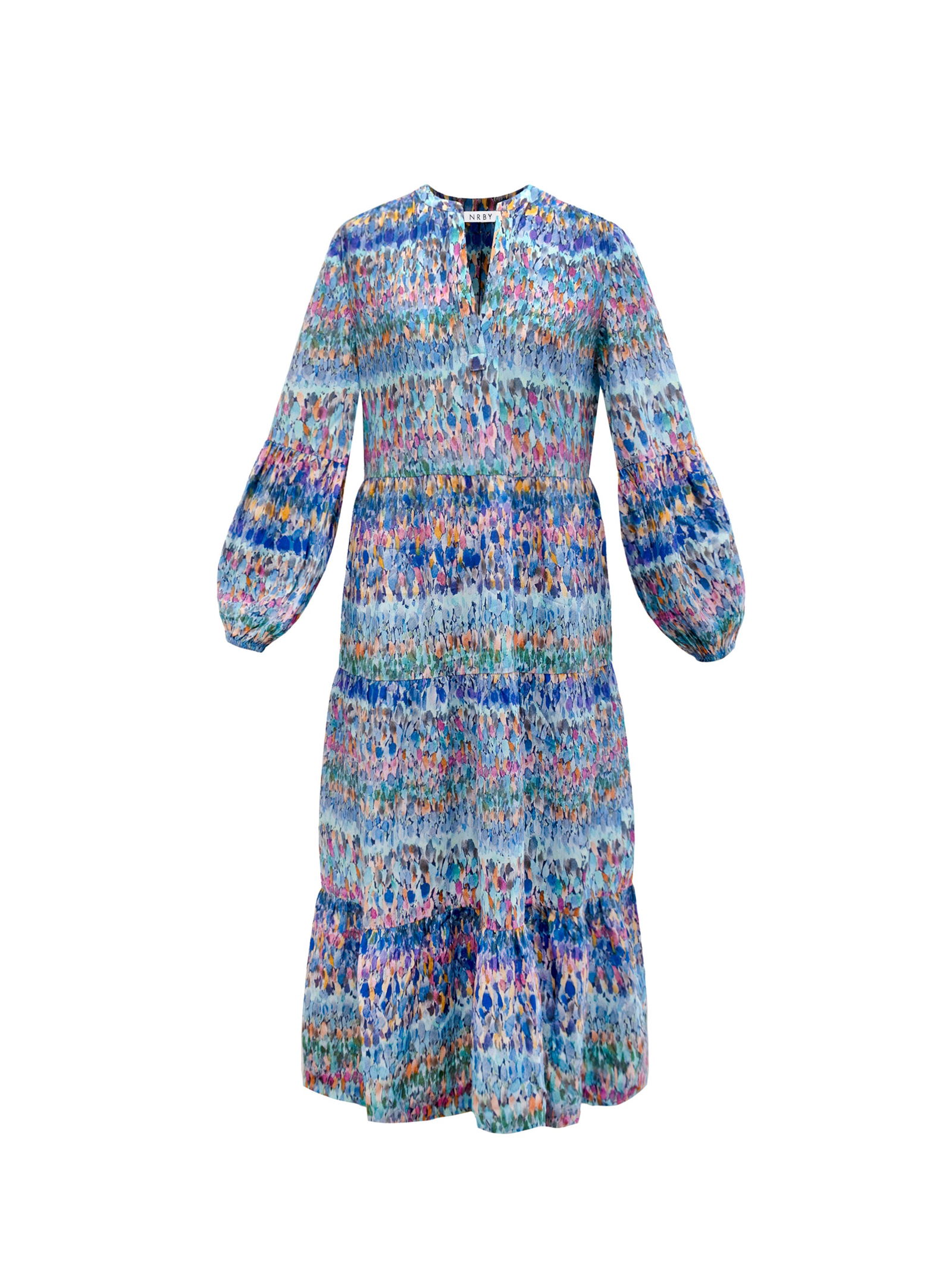 NRBY Gemma Silk Watercolour Splash Dress | endource