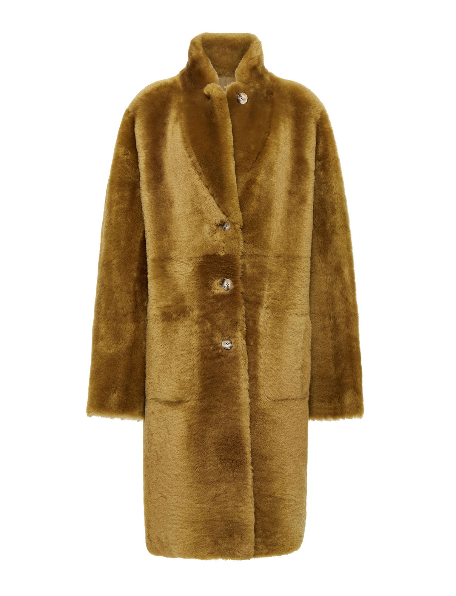 JOSEPH Sheepskin Brittany Coat in ARROWWOOD | endource