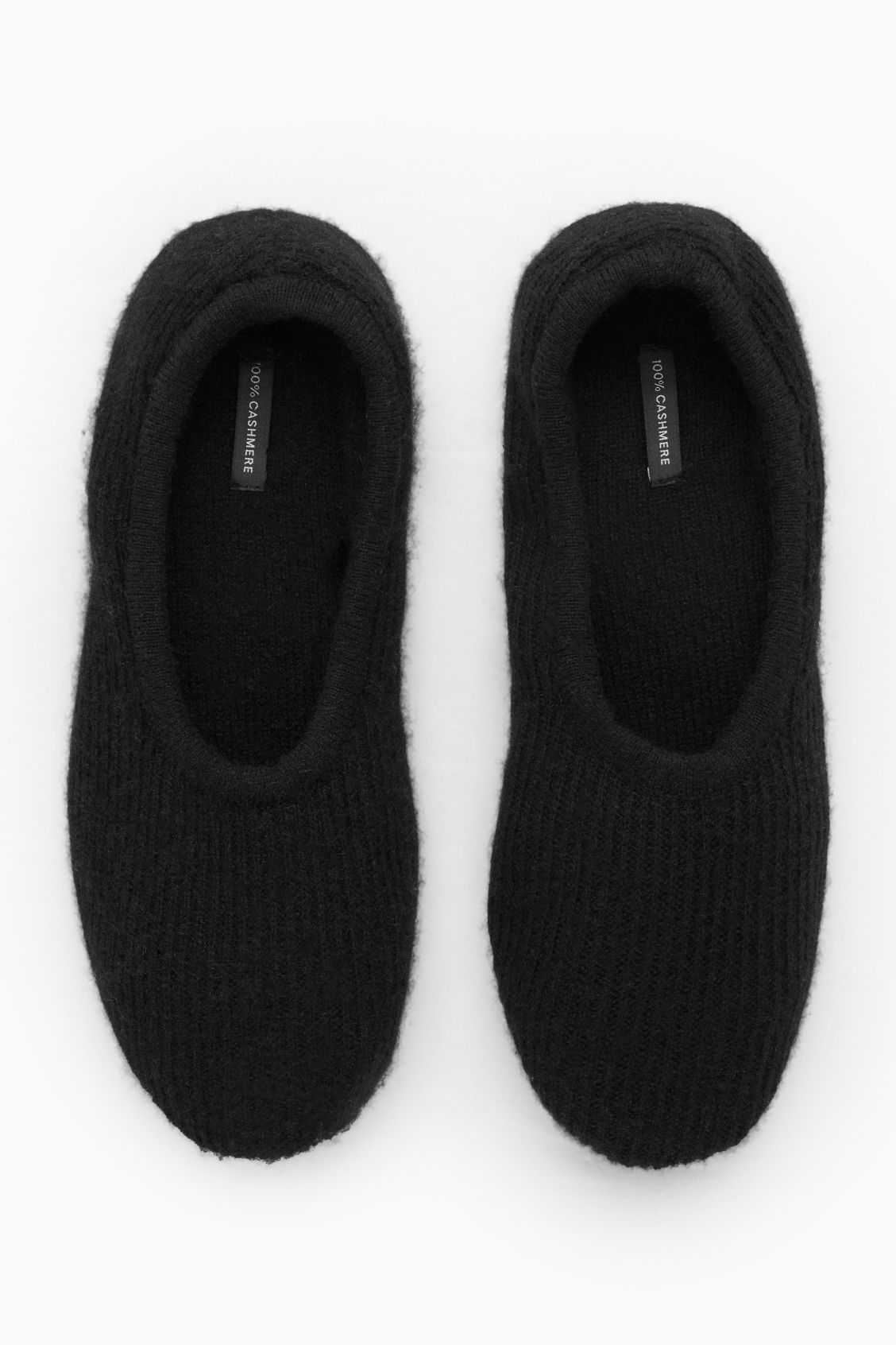 COS Ribbed Cashmere Slippers | endource