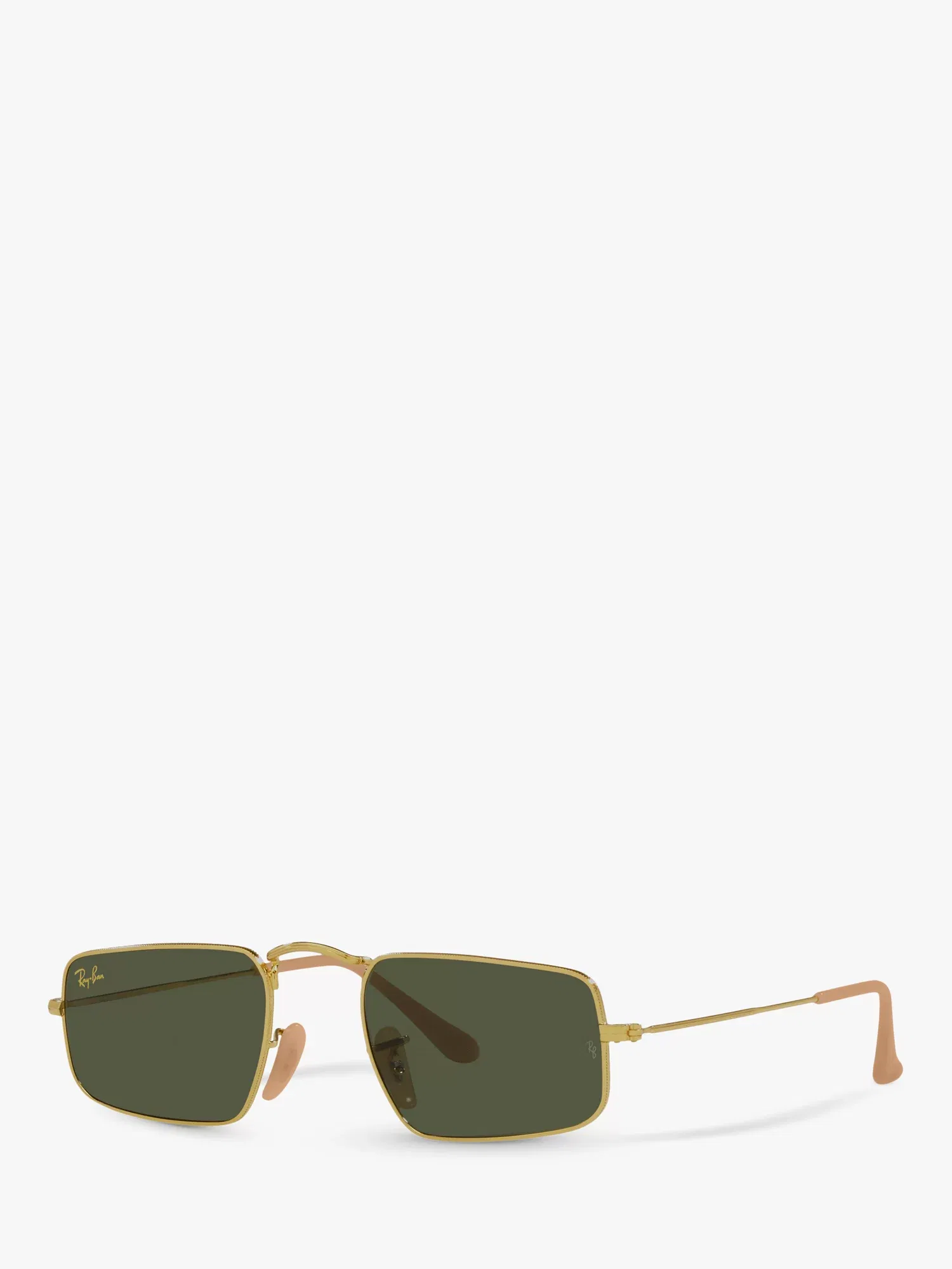RAY-BAN RB3957 Unisex Rectangular Sunglasses in Green on Legend Gold ...