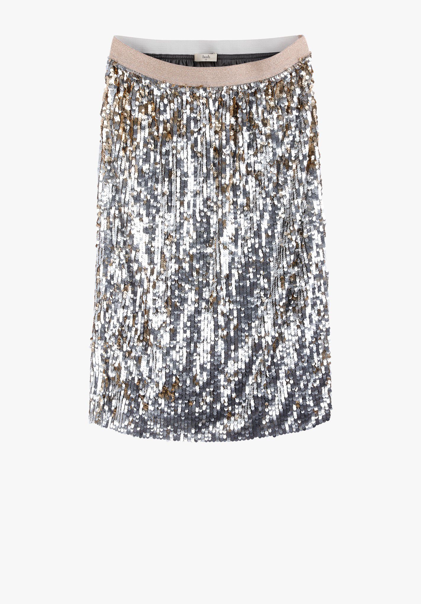 HUSH Sequin Skirt in Silver | endource