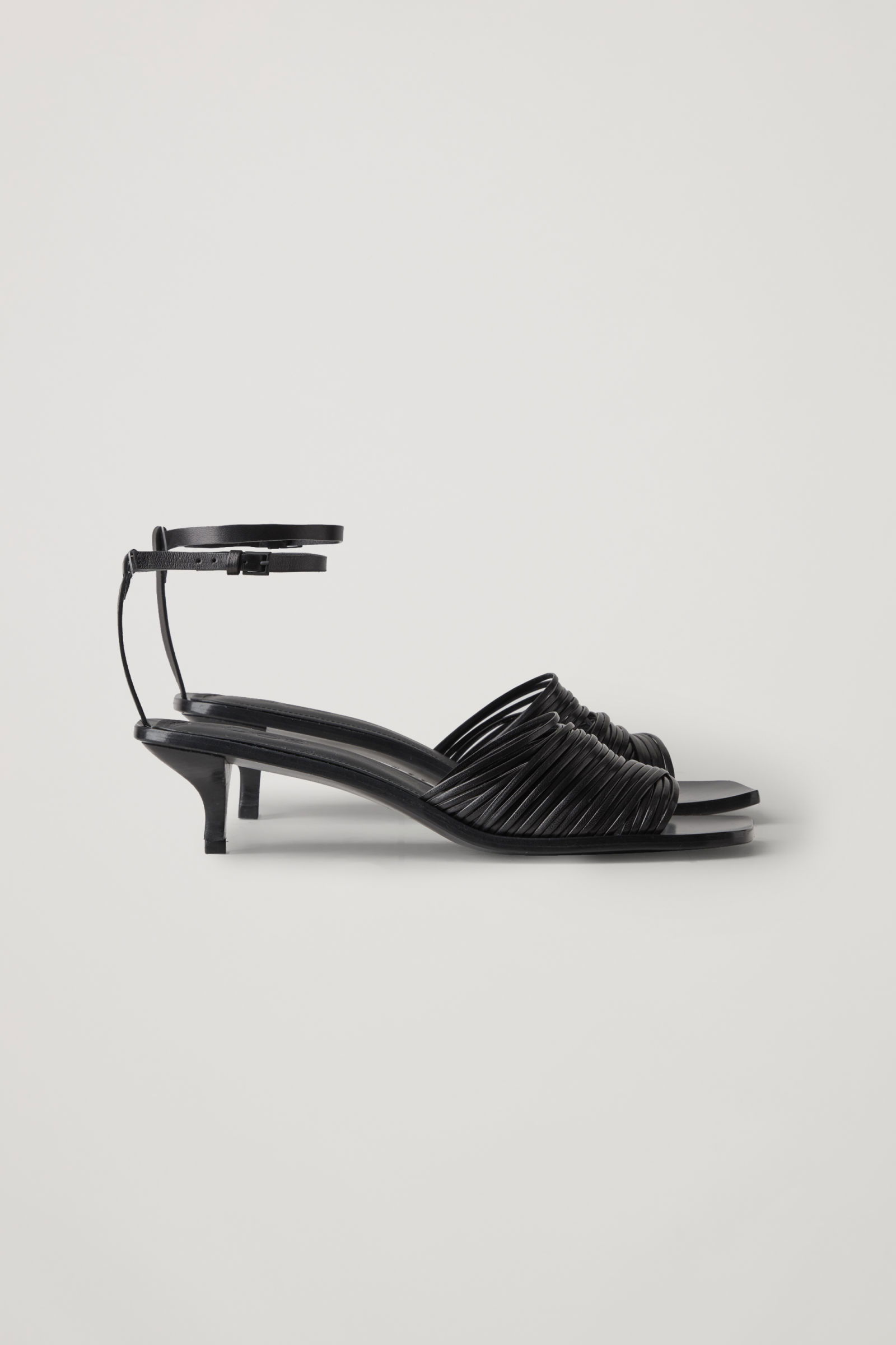 COS Heeled Strappy Sandals in Black | endource