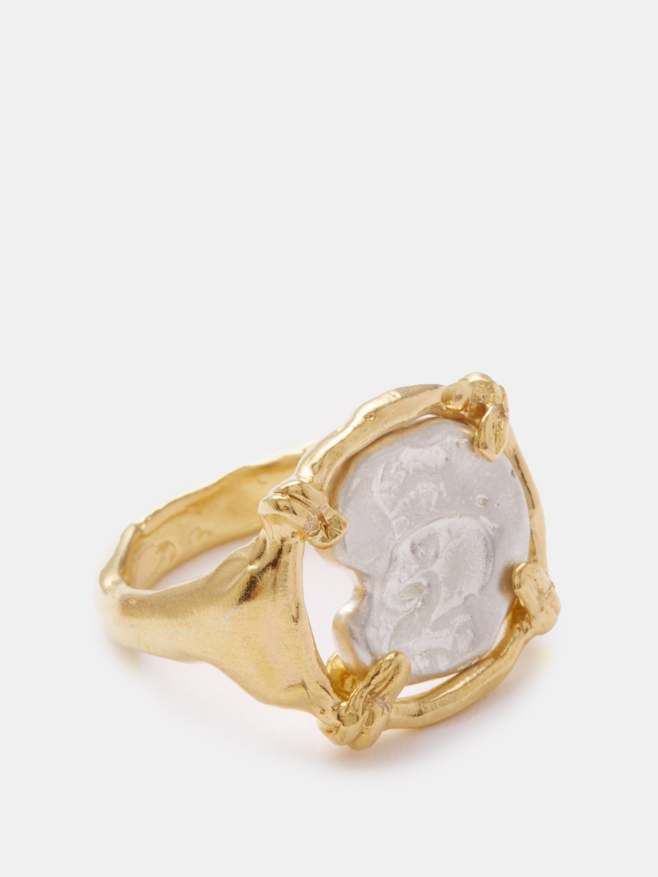 ALIGHIERI The Gilded Frame Gold-Plated Ring in Gold | endource