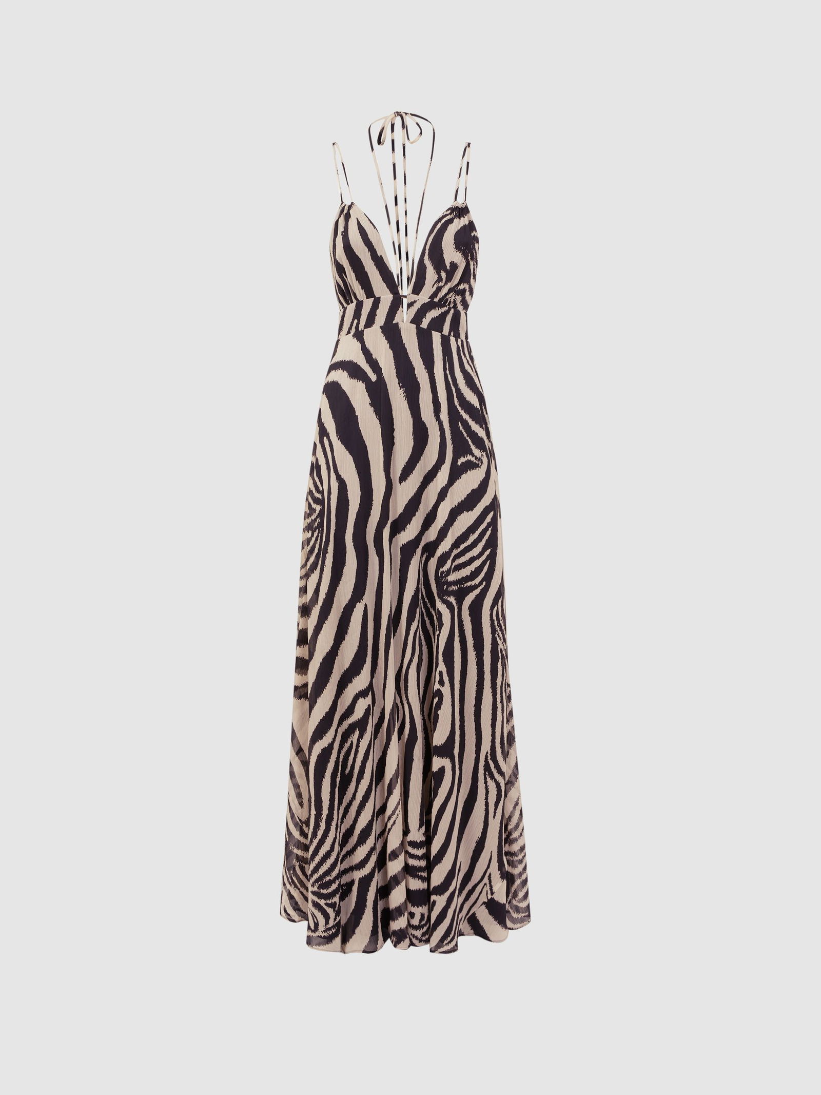 Reiss Vida Zebra Print Maxi Dress In Black White Endource