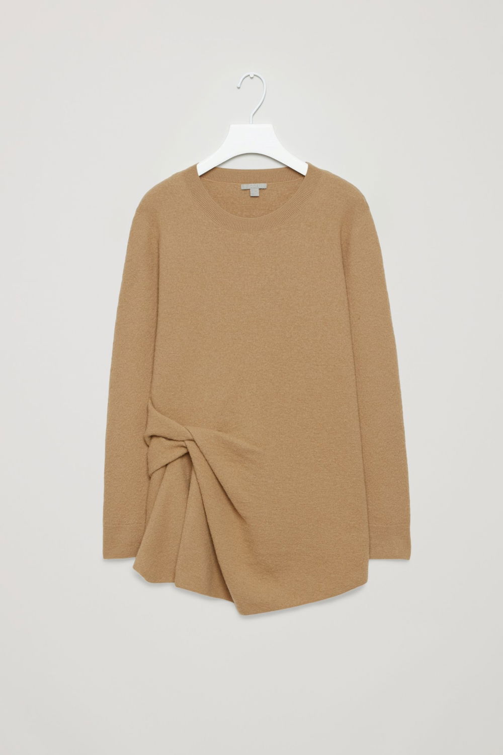 COS Drape-front Merino Jumper | Endource