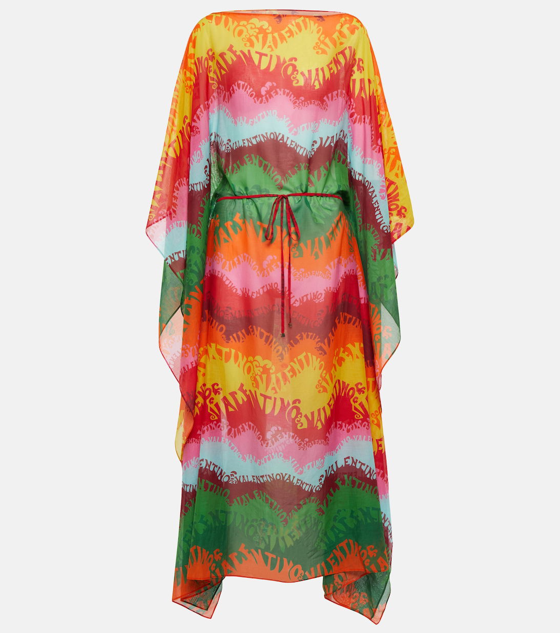 Valentino Printed Cotton And Silk Kaftan in Multicoloured | endource
