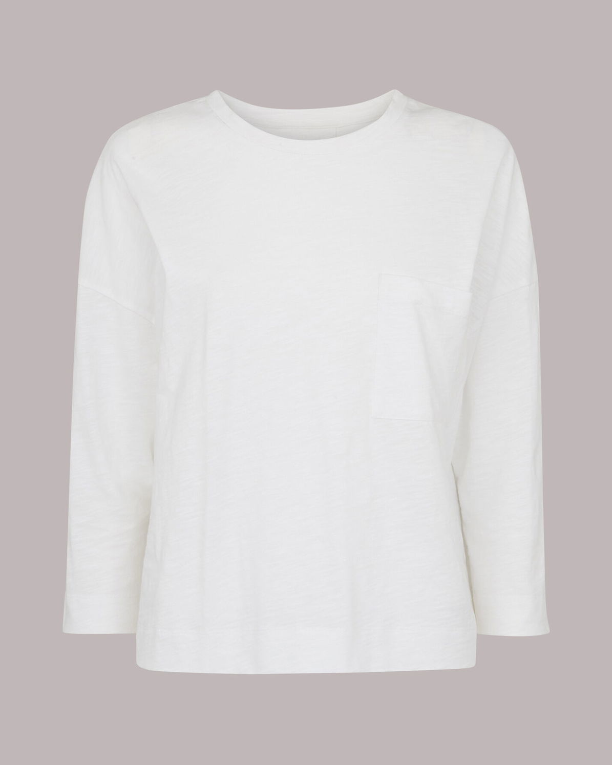 WHISTLES Cotton Patch Pocket Top in White | endource