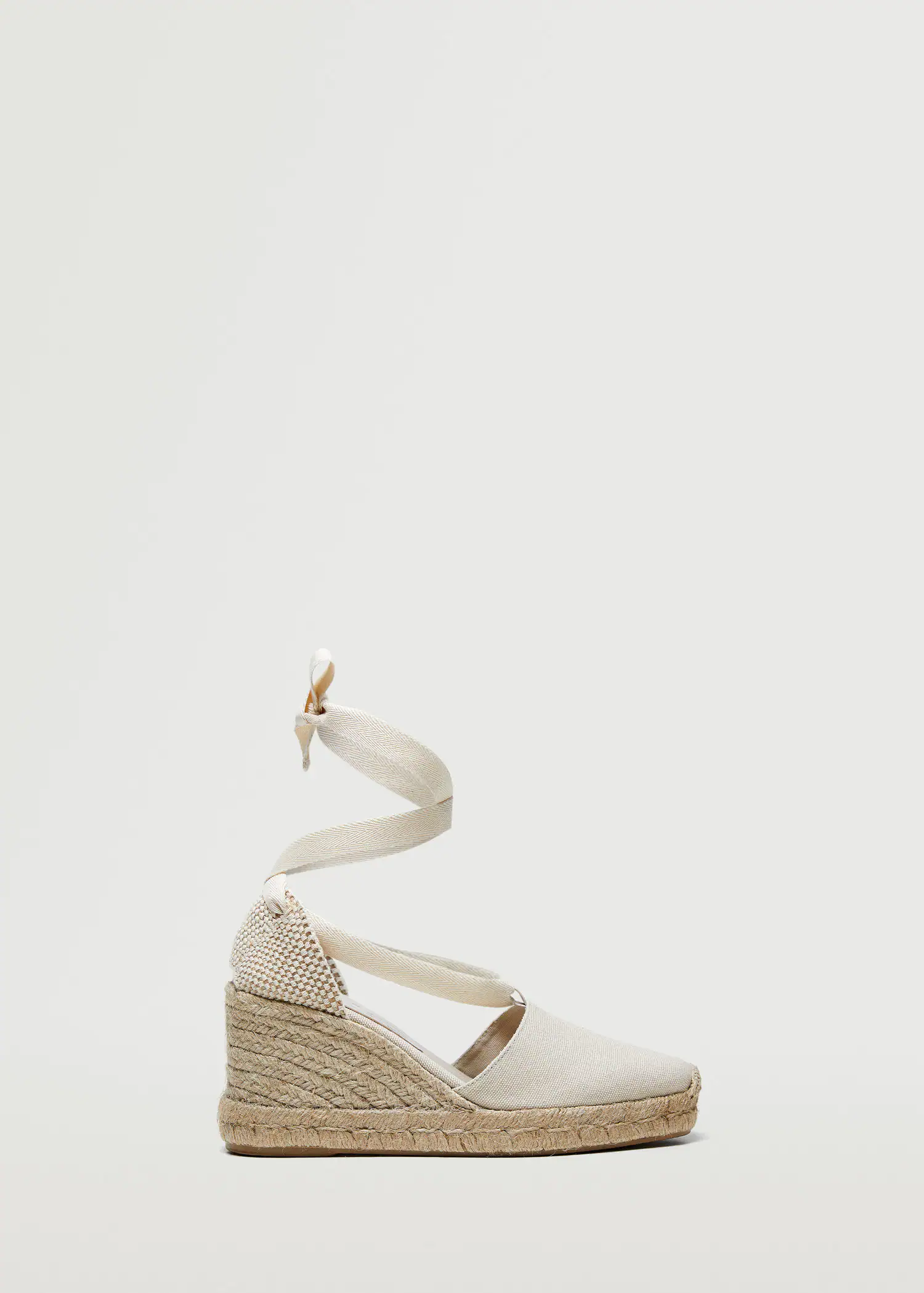 MANGO Wedge Strips Sandals in Sand | endource