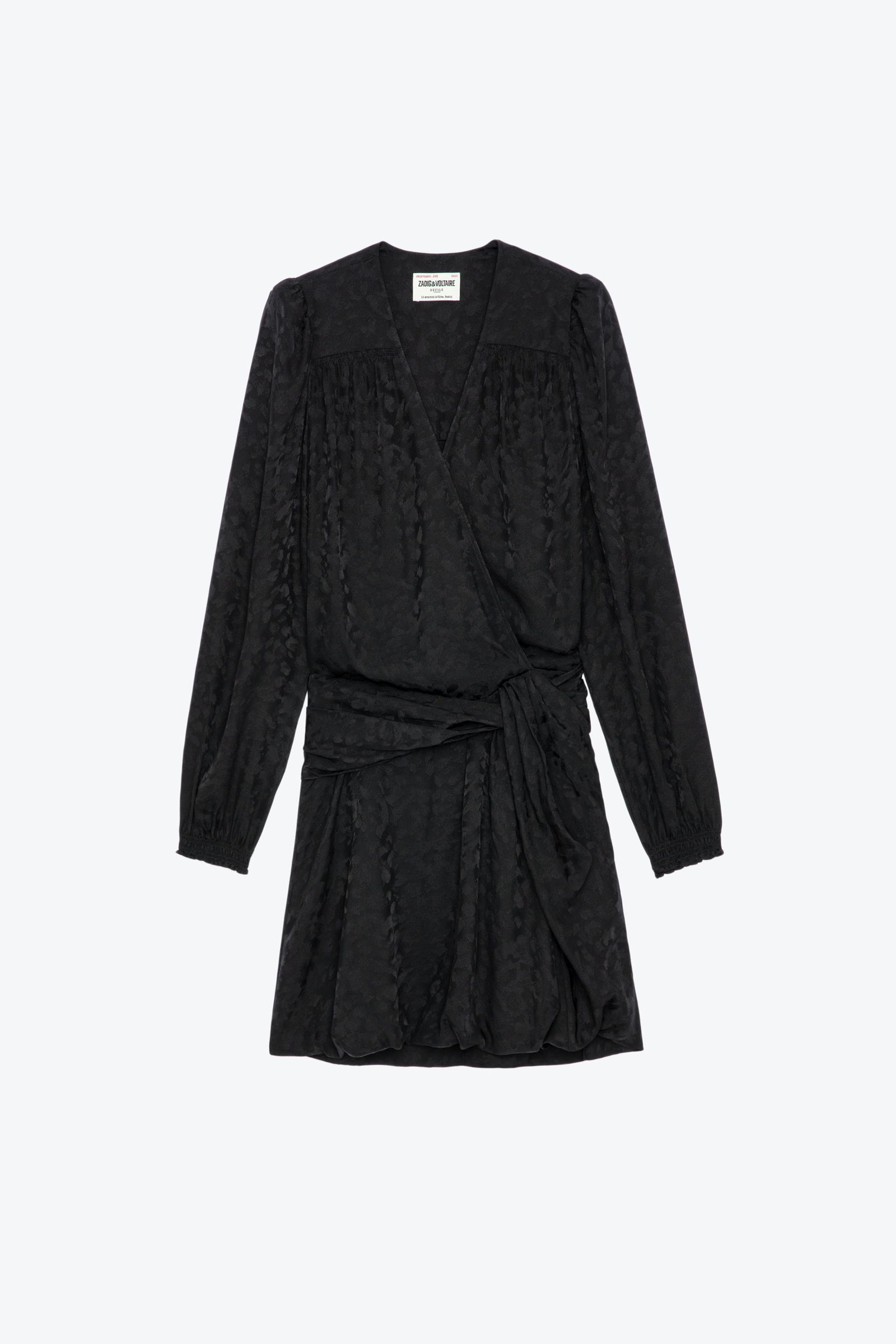ZADIG & VOLTAIRE Recol Jac Leo Silk Dress in Black | endource