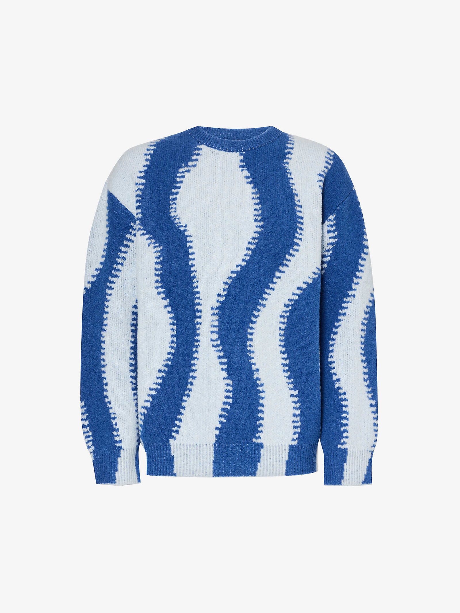 LOEWE Stripe-Pattern Crewneck Wool-Blend Jumper | endource