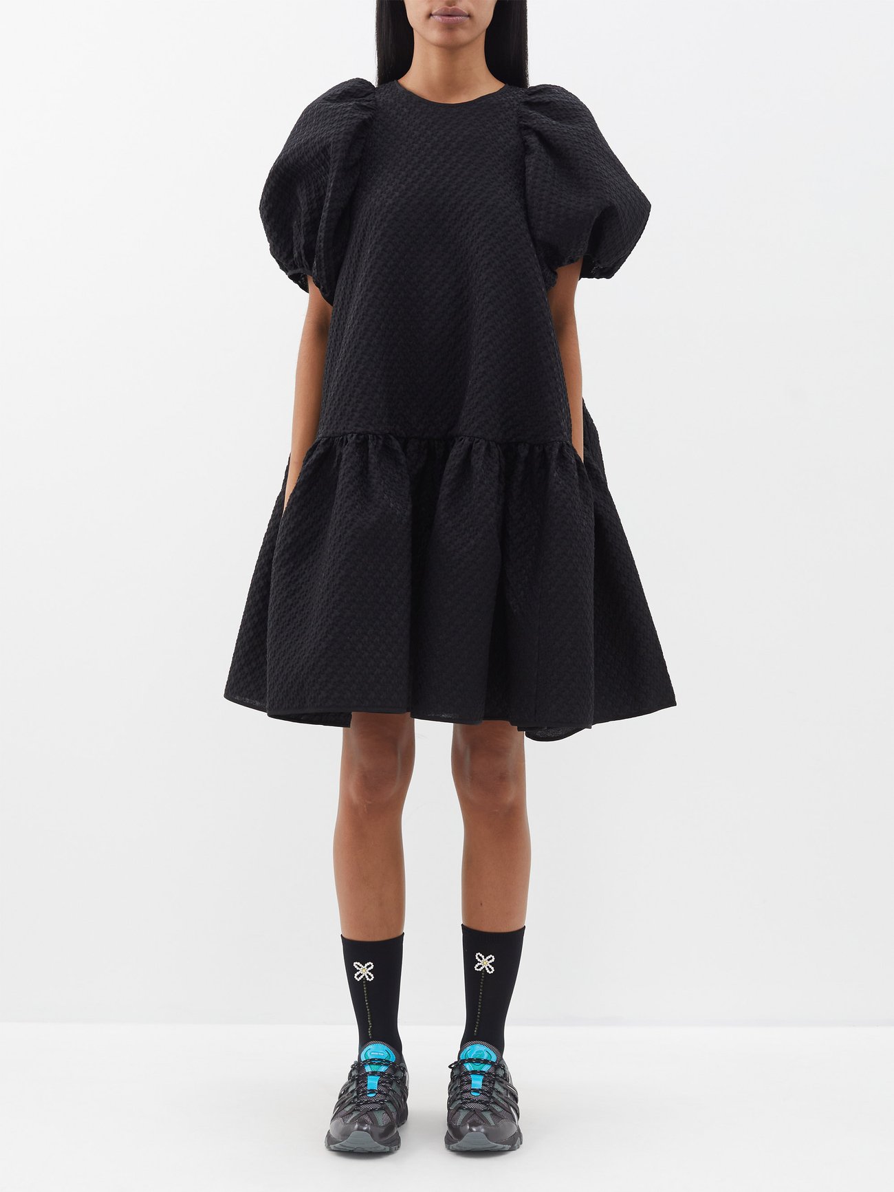 CECILIE BAHNSEN Alexa Blossom-Matelassé Mini Dress | endource