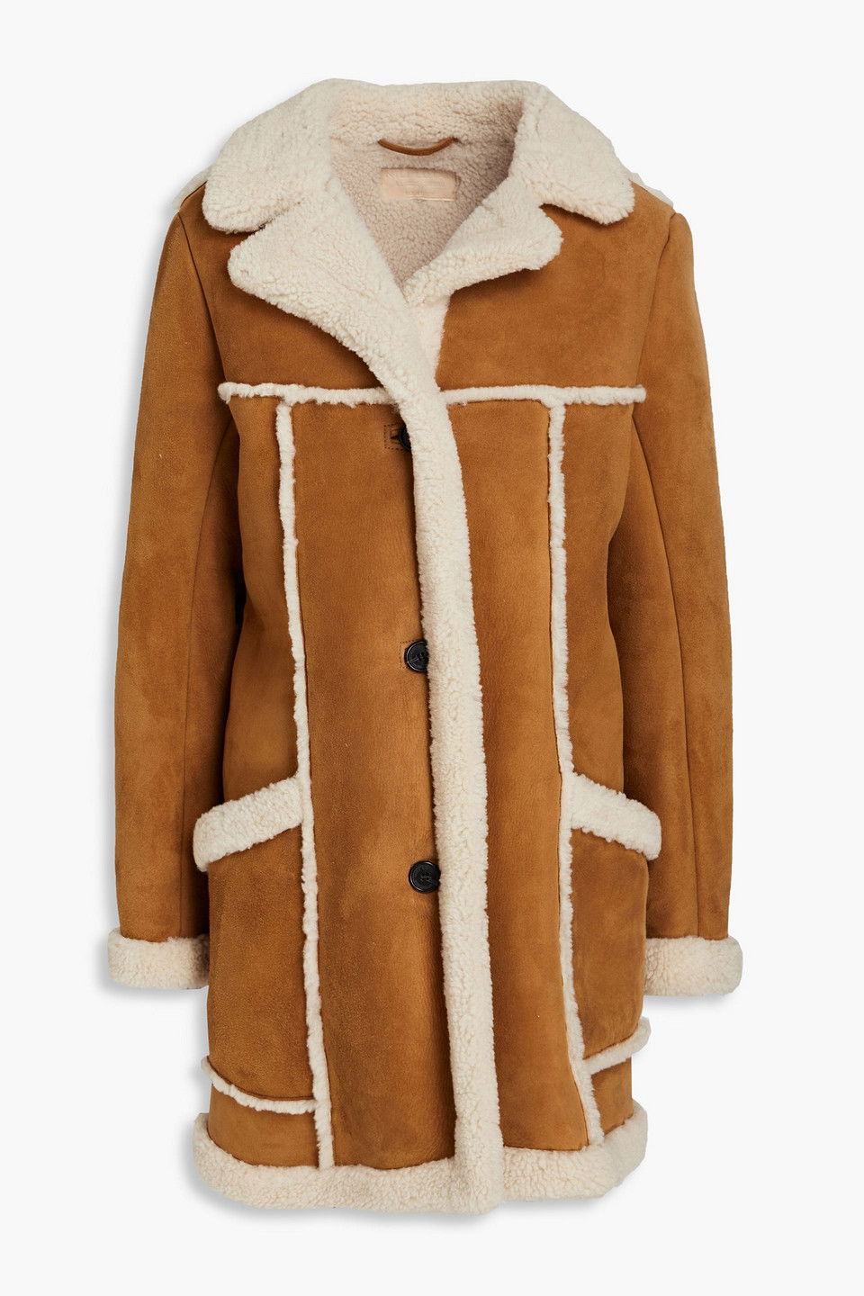 NILI LOTAN Toby Shearling Coat in Brown | Endource