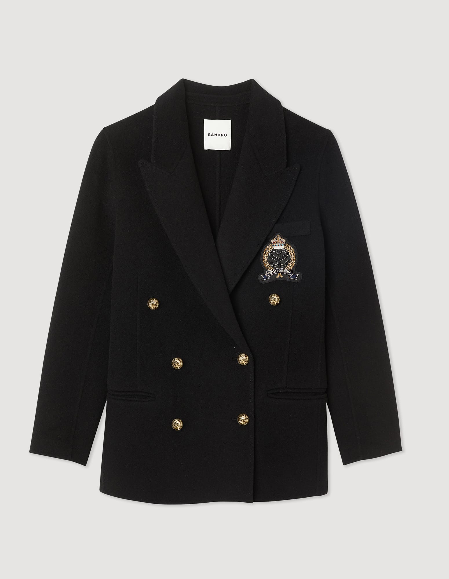 SANDRO Wool Blazer With A Patch | endource