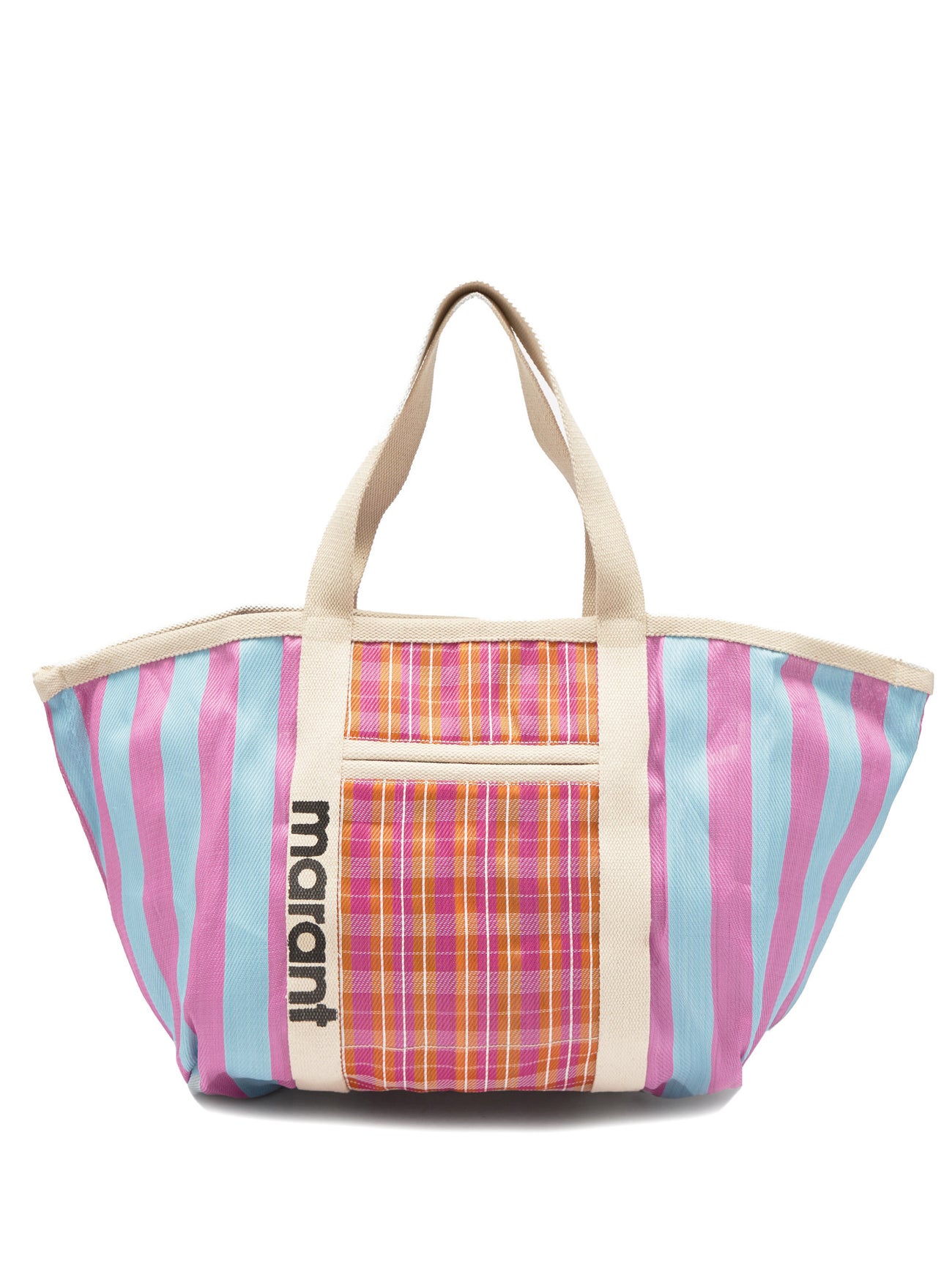 ISABEL MARANT Warden Striped Nylon Tote Bag in Multicoloured | Endource