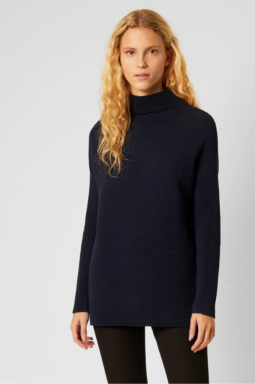 FRENCH CONNECTION Mozart Knits High Neck Jumper in Aloe | endource