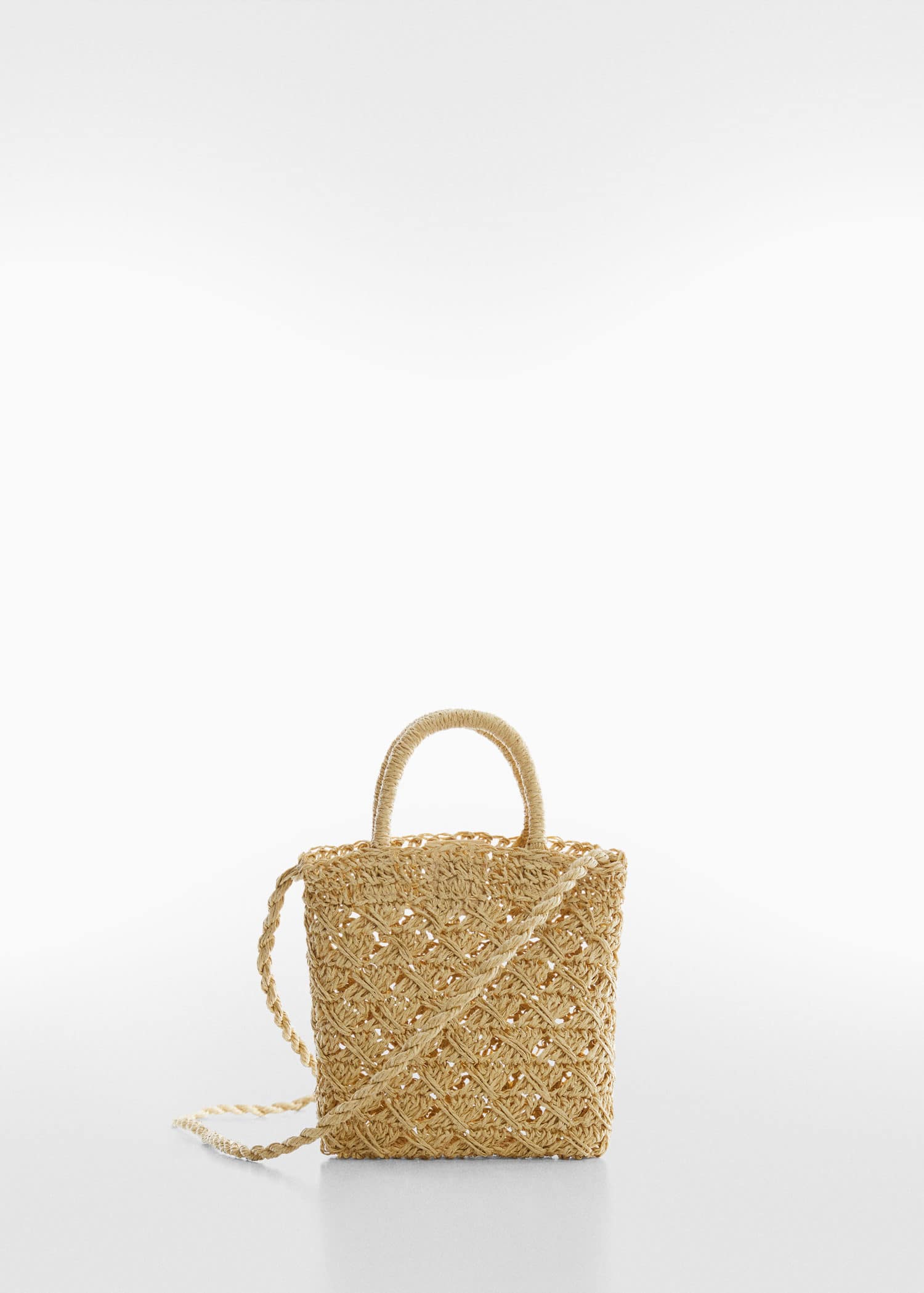 MANGO Mini Straw Bag in Sand | endource