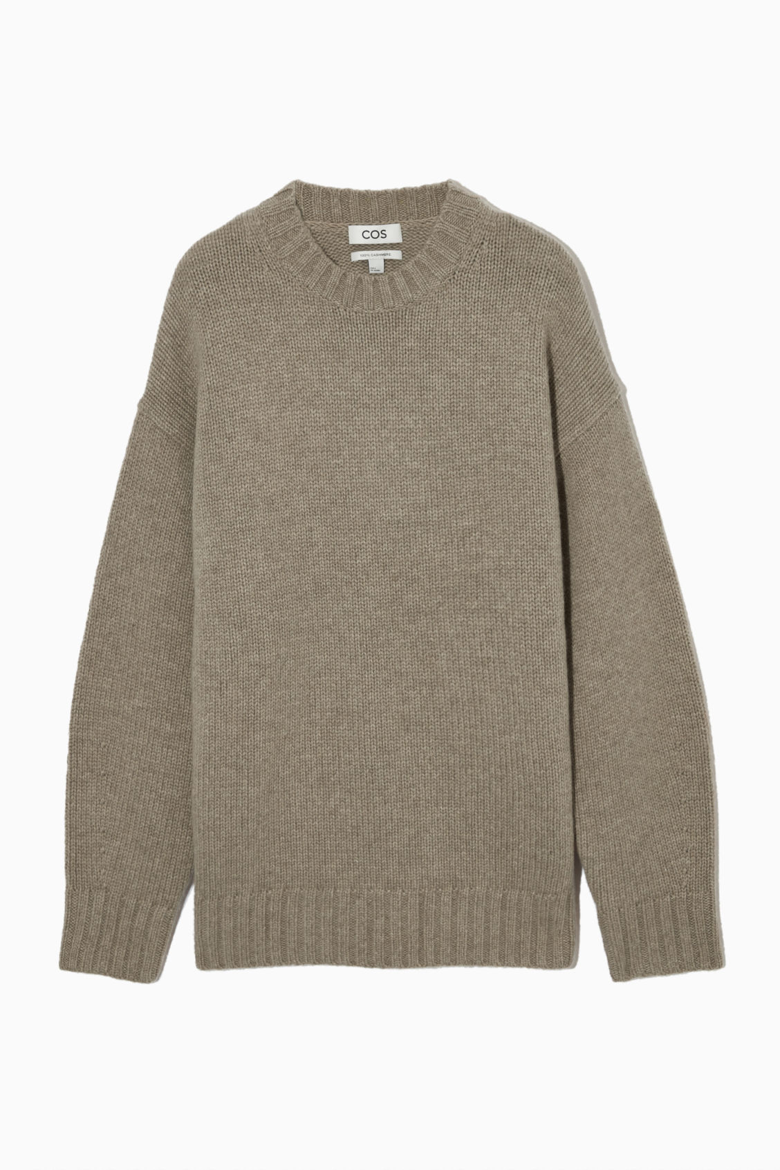 COS Oversized Cashmere Jumper in BEIGE | endource
