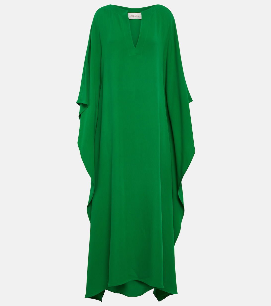 Valentino Silk Waterfall Kaftan in Green | endource
