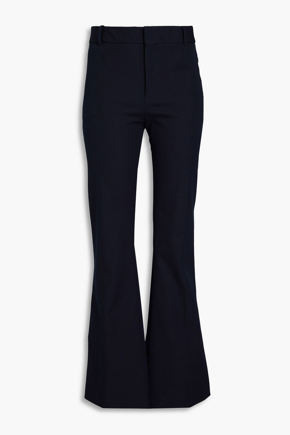 FRAME Le High Flare Cotton Flared Pants in Blue | endource