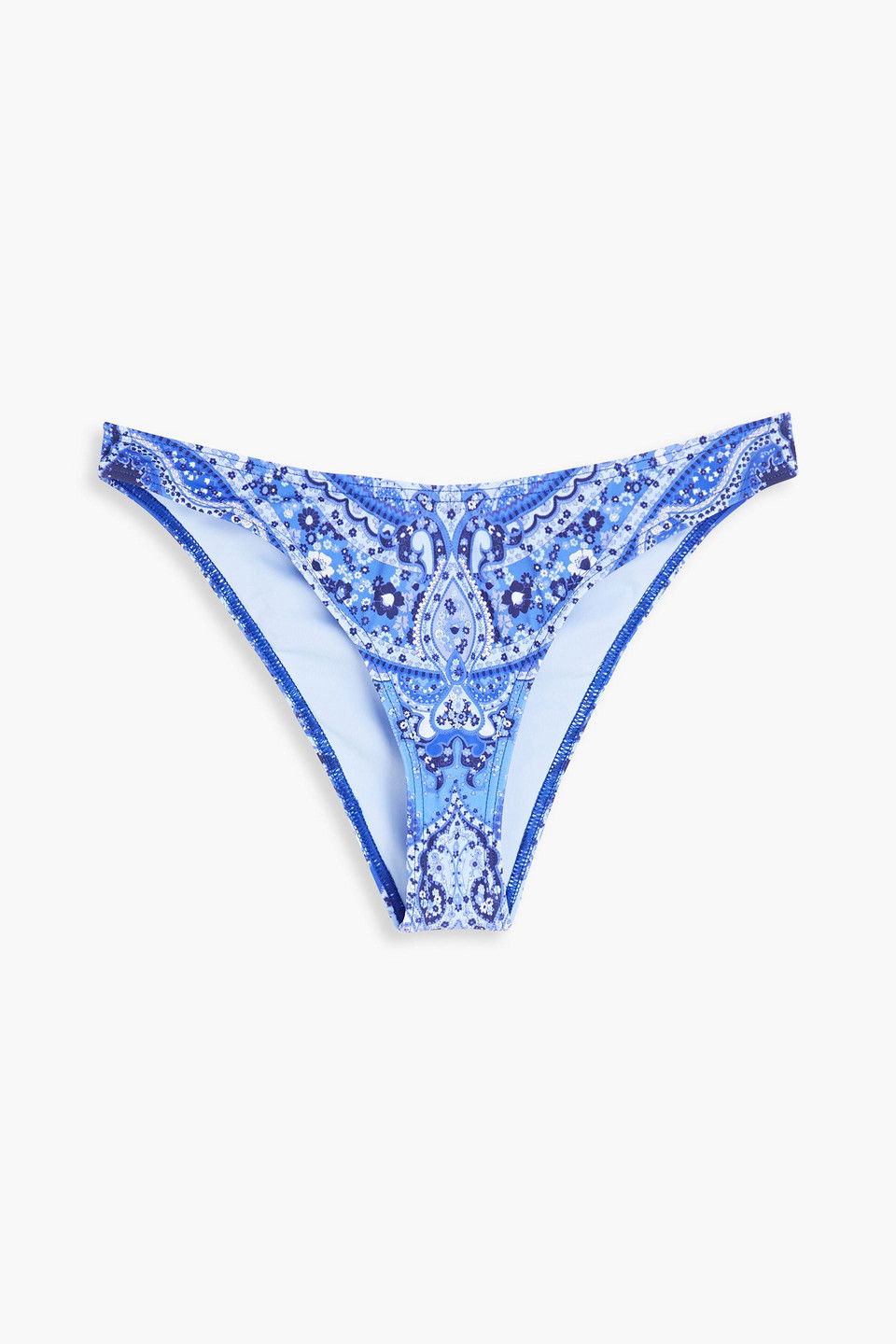 ZIMMERMANN Separates Paisley Low-Rise Bikini Briefs in Blue | endource