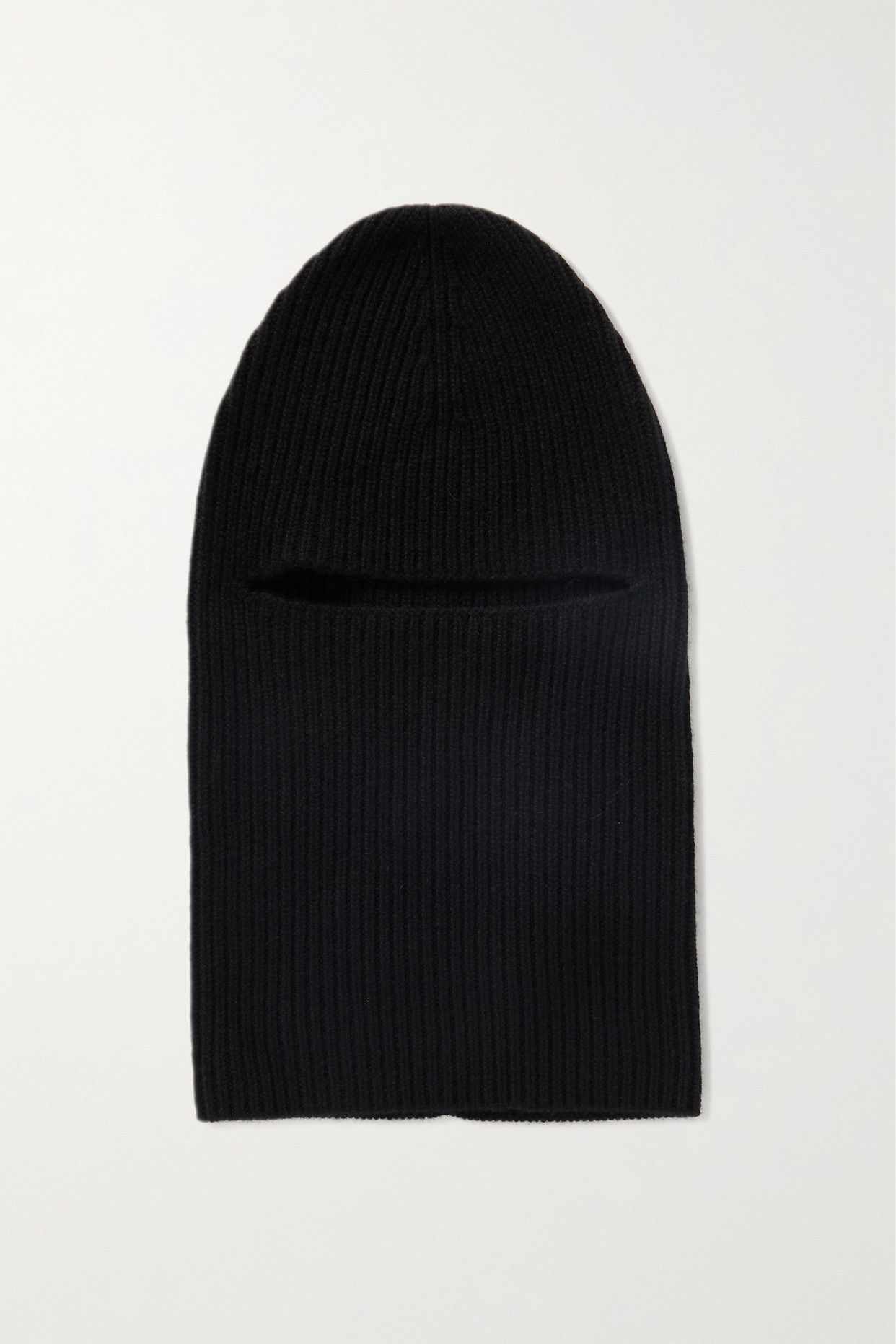 ARCH4 Ribbed Cashmere Balaclava in Black | endource