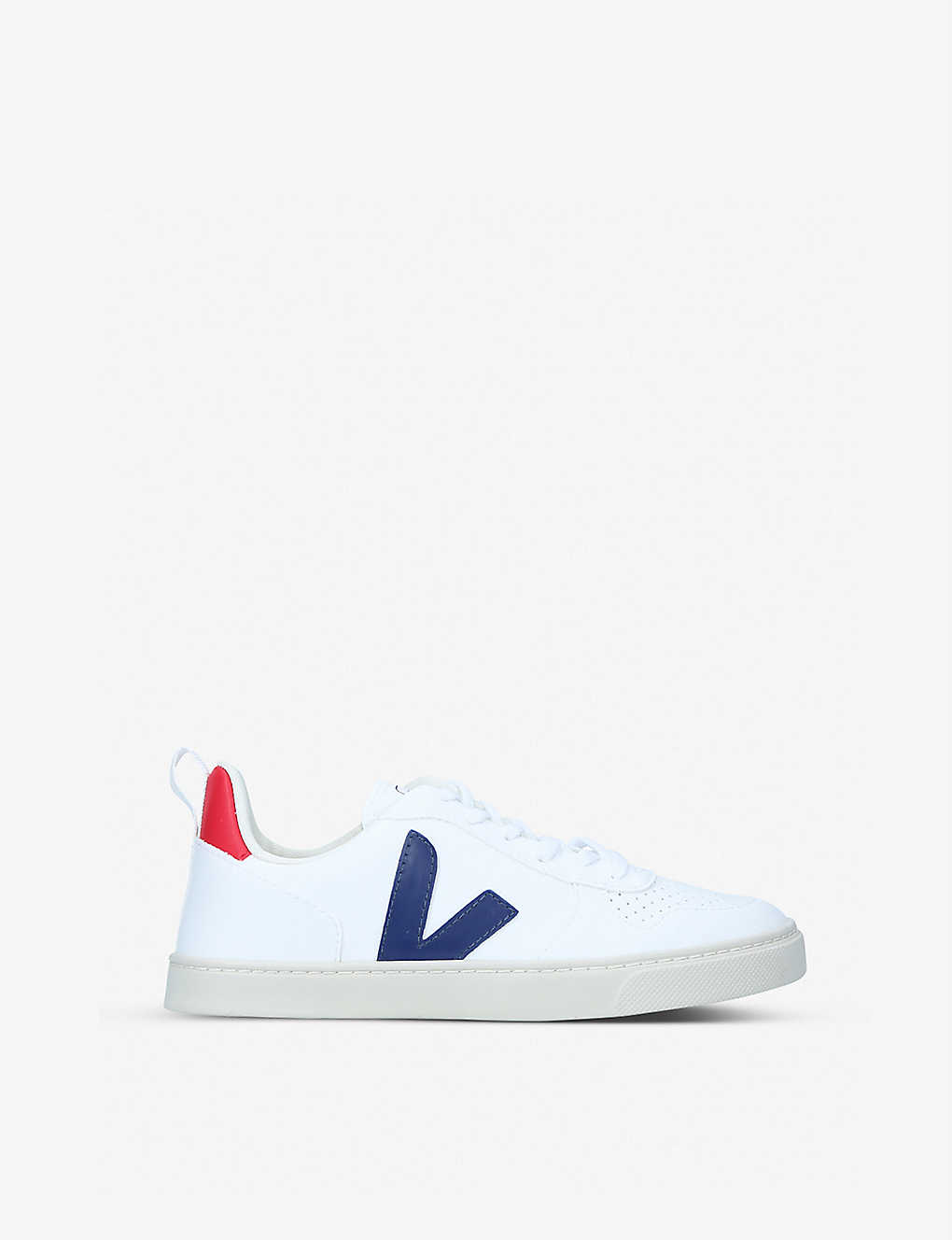 VEJA V-10 Branded Leather Trainers in WHITE/OTH | endource