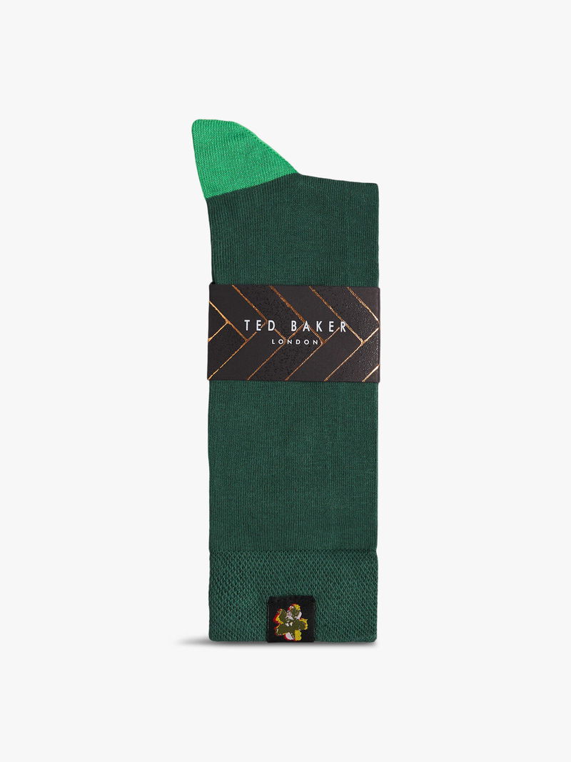 TED BAKER Classic Socks in Dk-Green | Endource