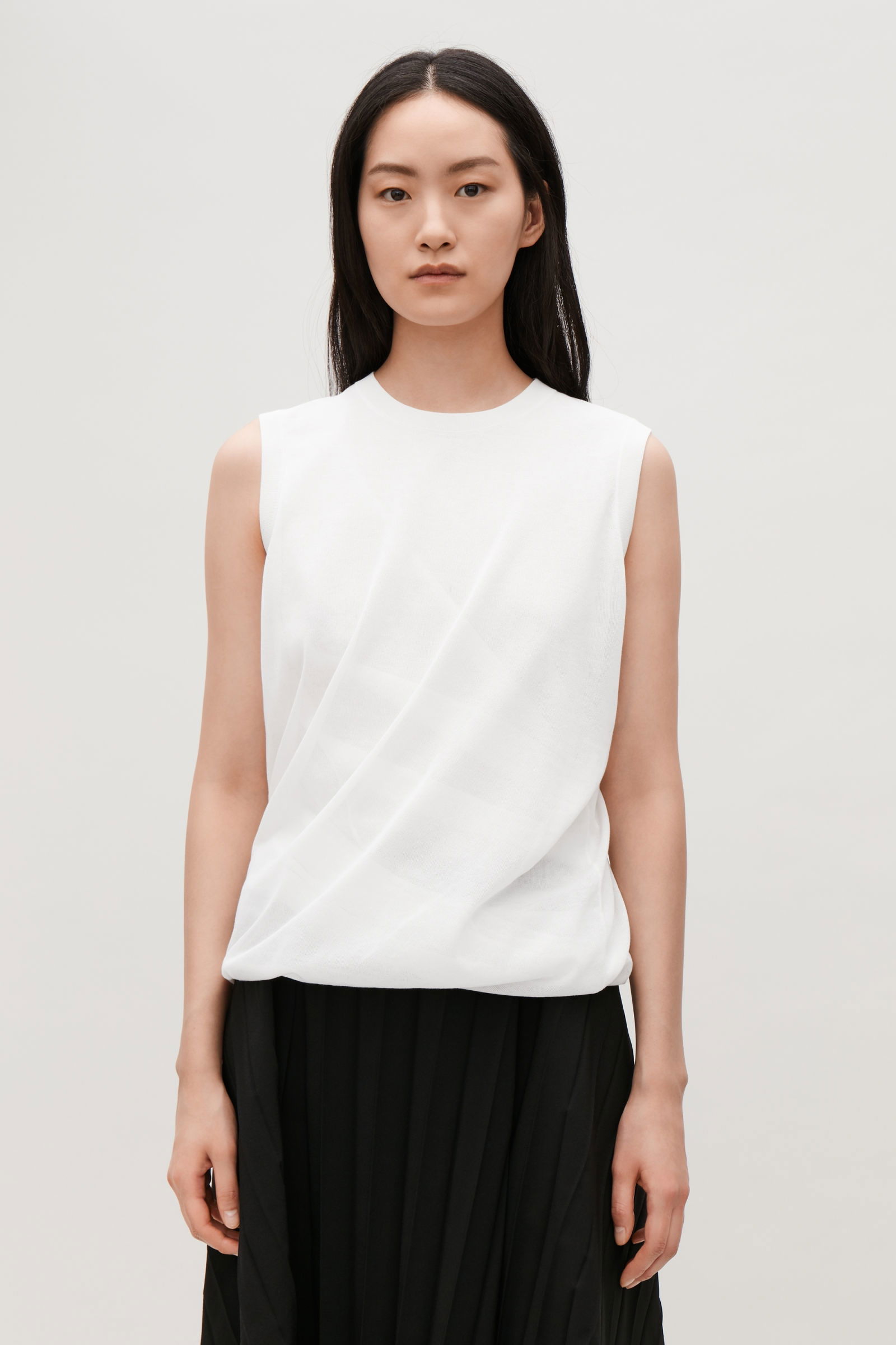 COS Layered Sheer Knitted Top | Endource