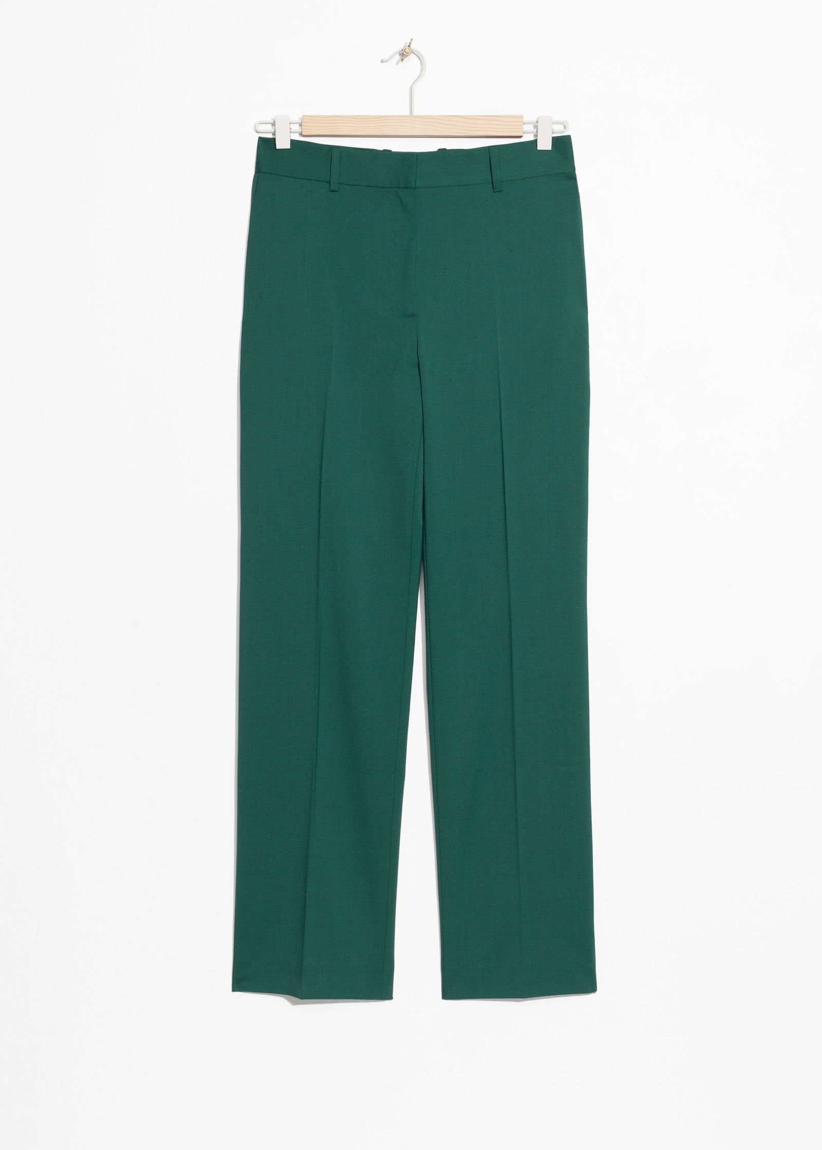 & OTHER STORIES Creased Slacks in Green | Endource