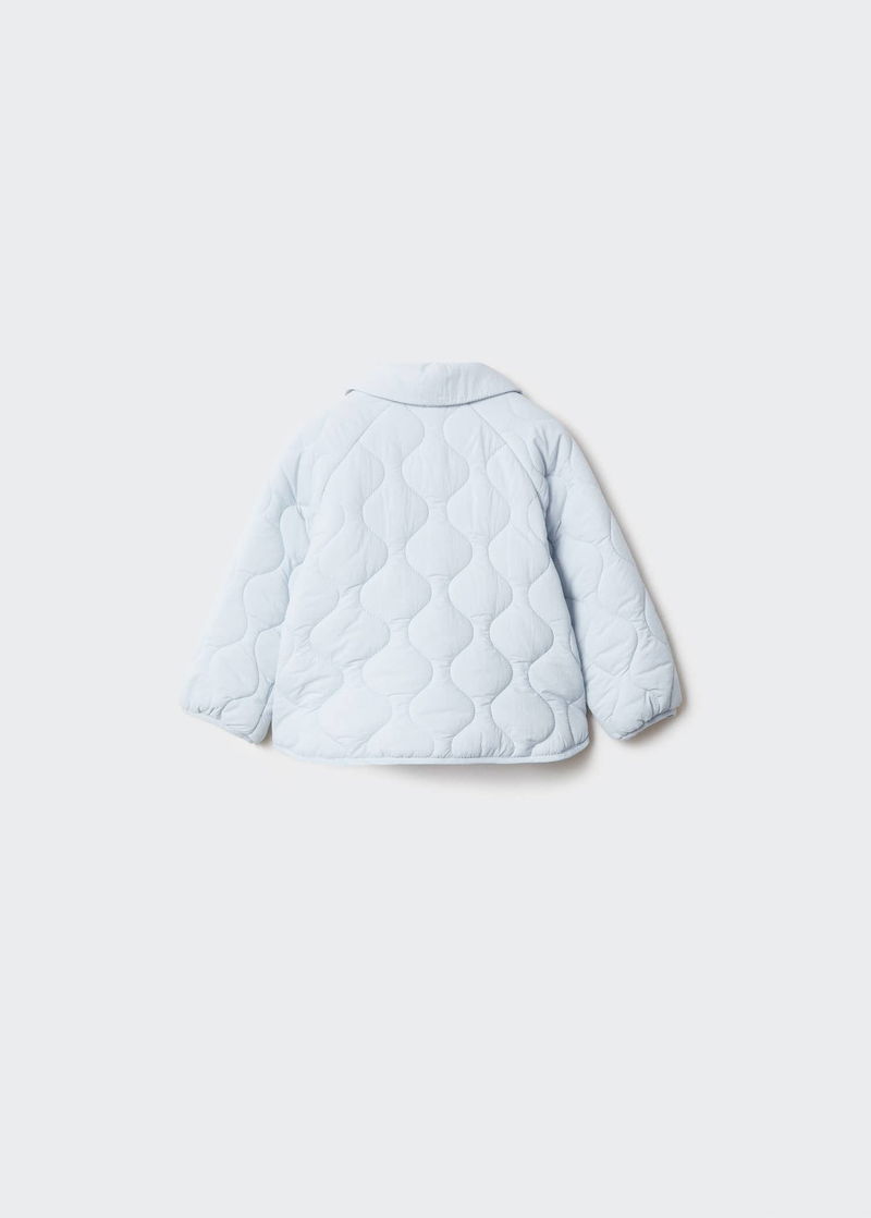 MANGO Quilted Jacket in Sky Blue | Endource