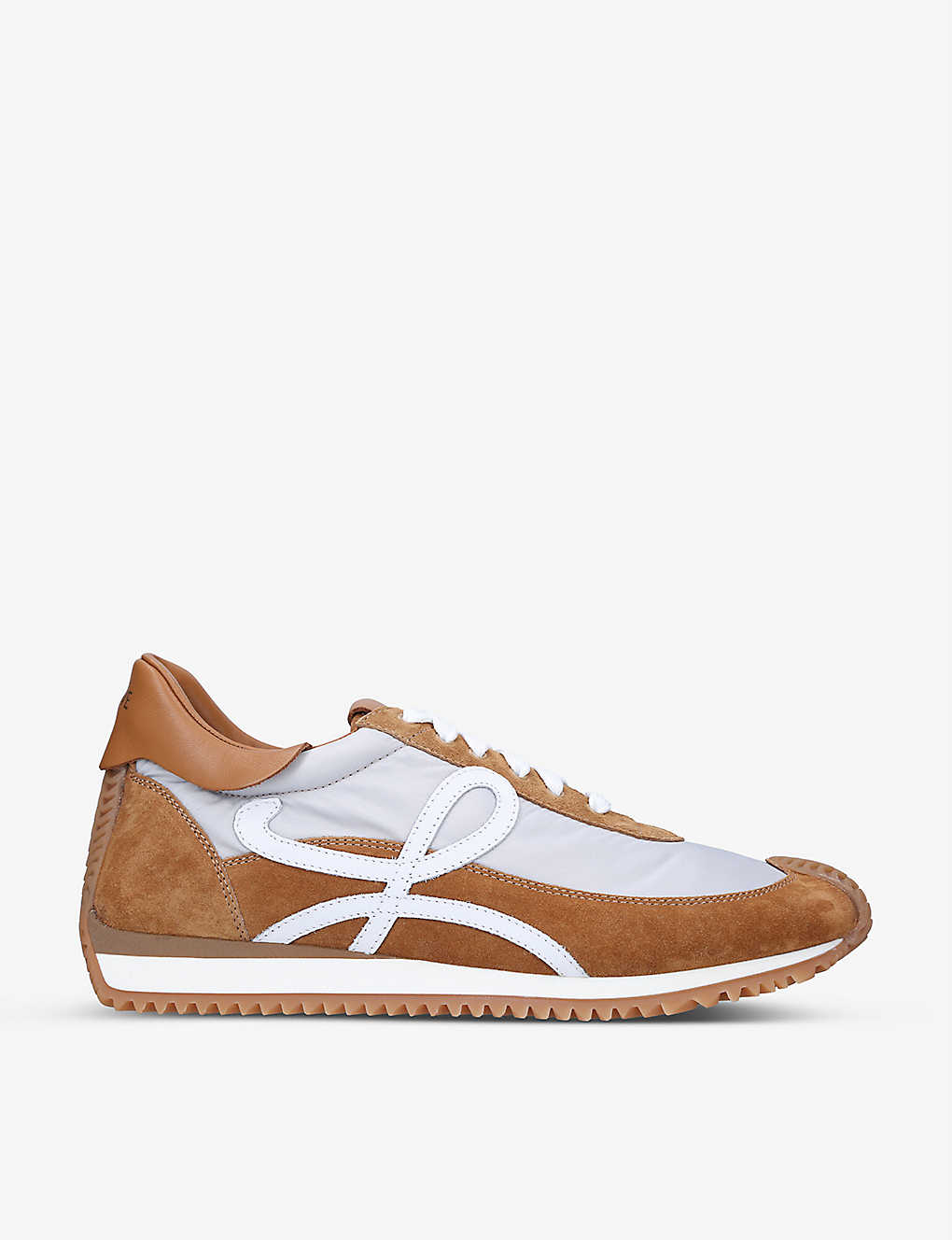LOEWE Flow Runner Monogram Leather And Shell Trainers in TAN COMB ...