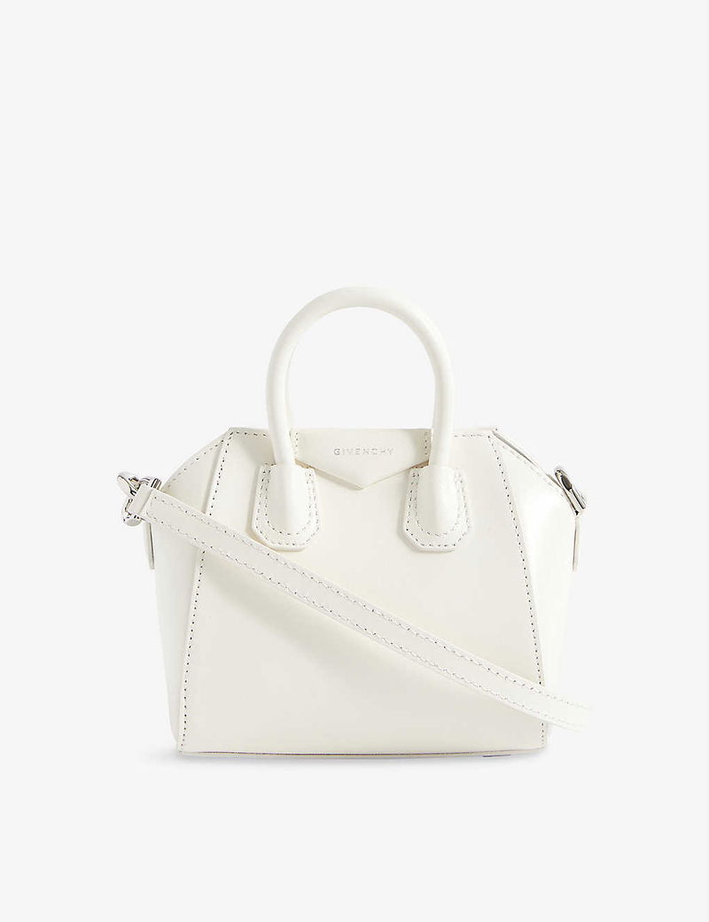 GIVENCHY Antigona Micro Leather Tote Bag in IVORY | endource