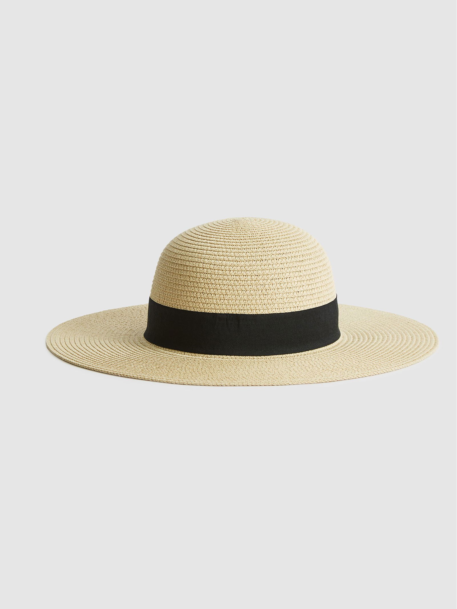 REISS Lexi Christys' Raffia Wide Brim Hat in Natural | endource