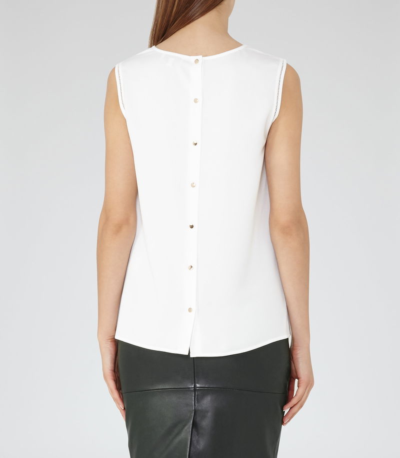REISS Alicia Button-Back Tank Top | Endource