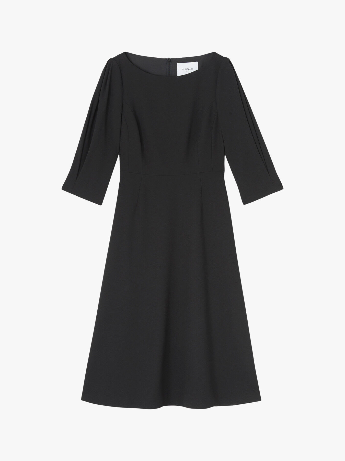 L.K. BENNETT Lemoni Crepe Fit And Flare Dress in Blue | endource