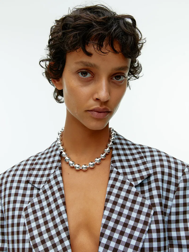 ARKET Chunky Spheres Necklace in Silver | endource