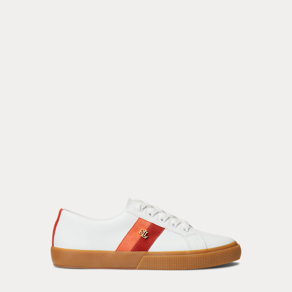 LAUREN RALPH LAUREN Janson IV Action Leather & Suede Trainer | Endource