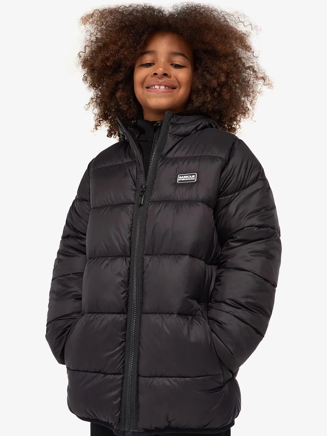 BARBOUR Bobber Puffer Jacket in Black | endource