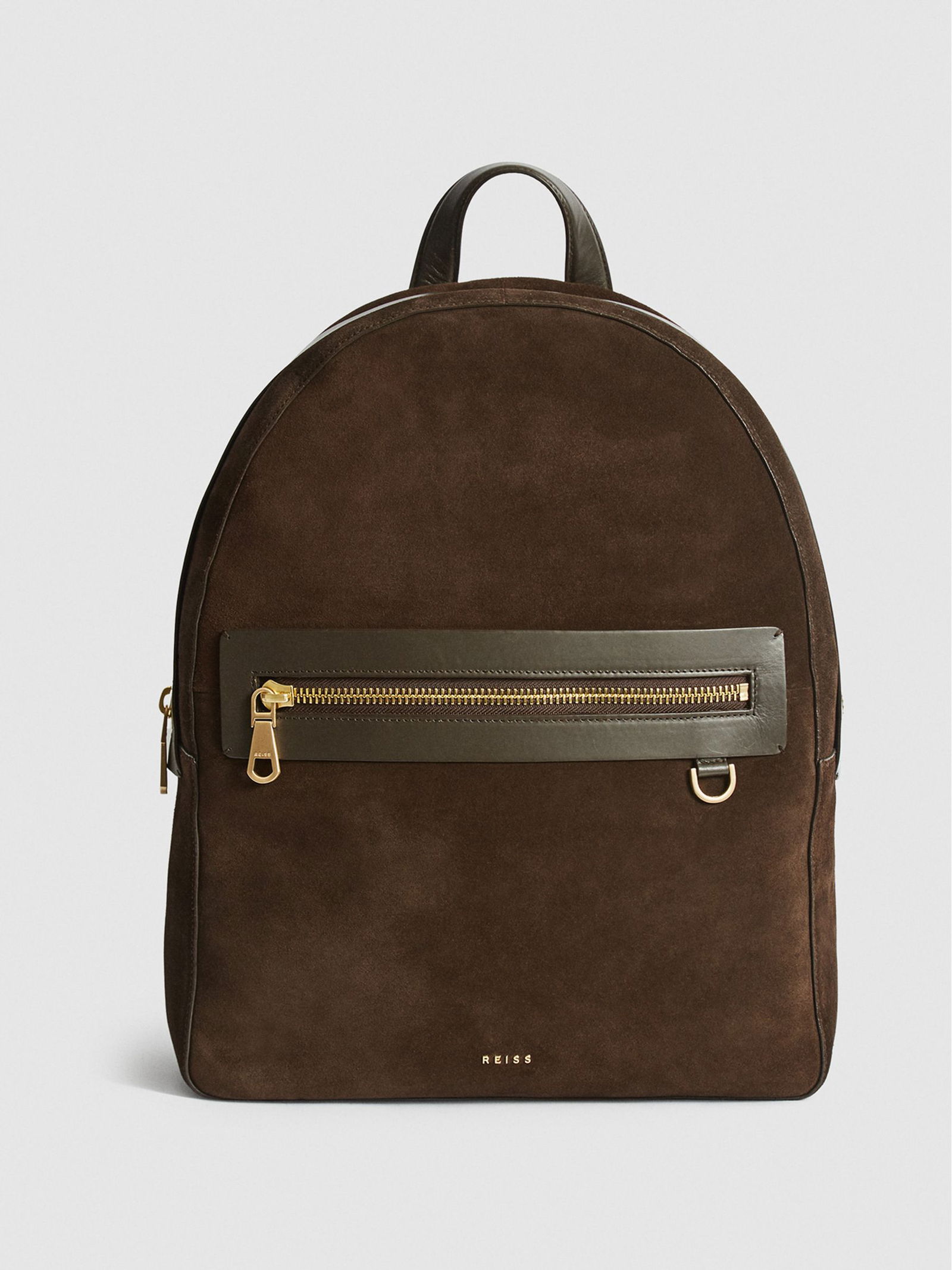 REISS Ethan Suede Backpack in Brown | endource