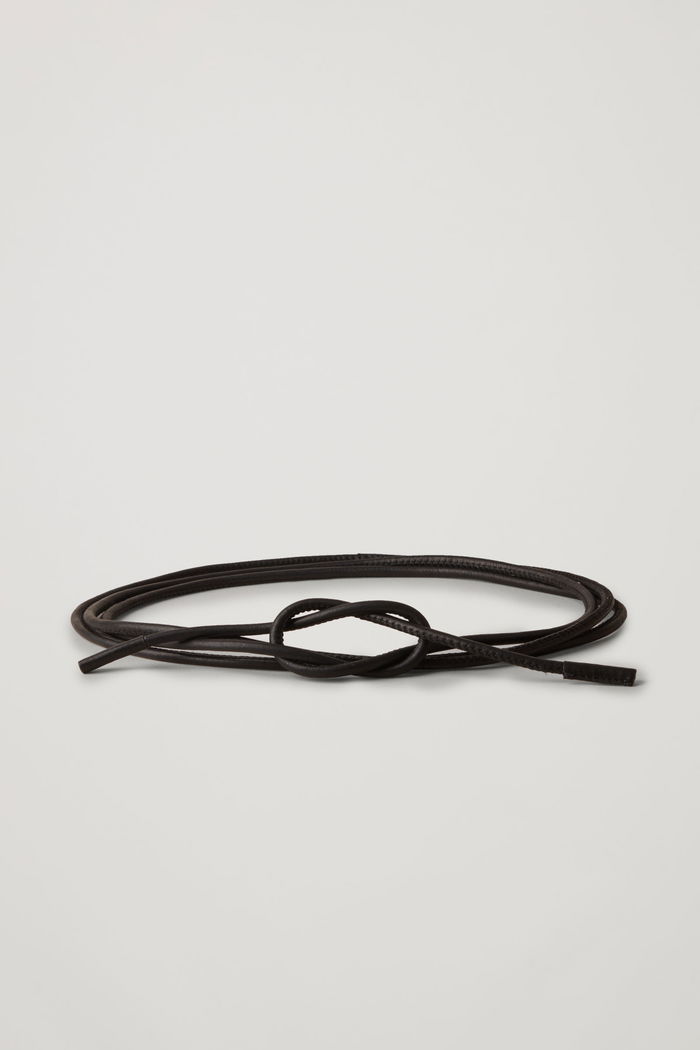 COS Leather Rope Belt in BLACK | Endource