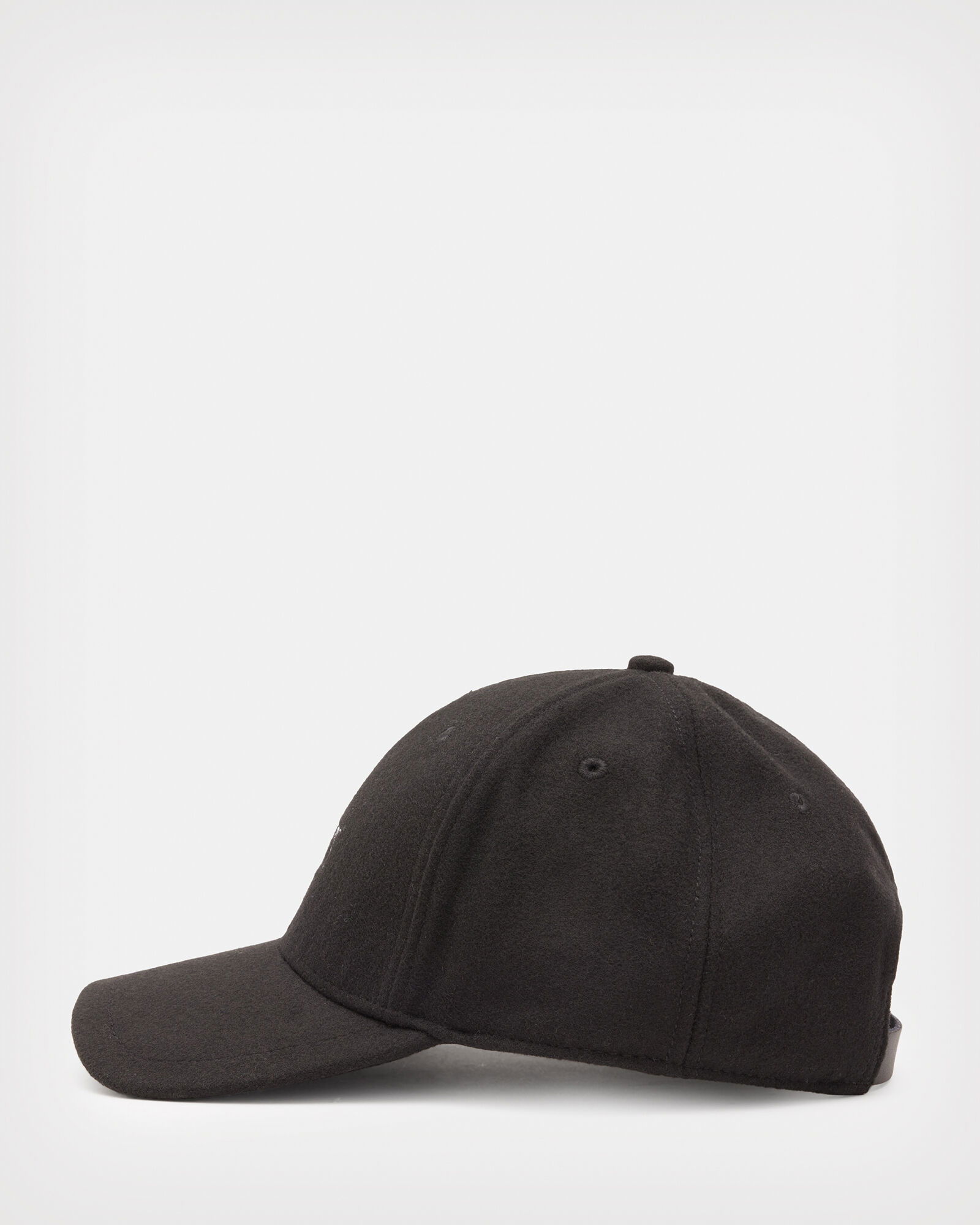ALLSAINTS State Wool Baseball Cap in BLACK/MATTE BLACK | Endource