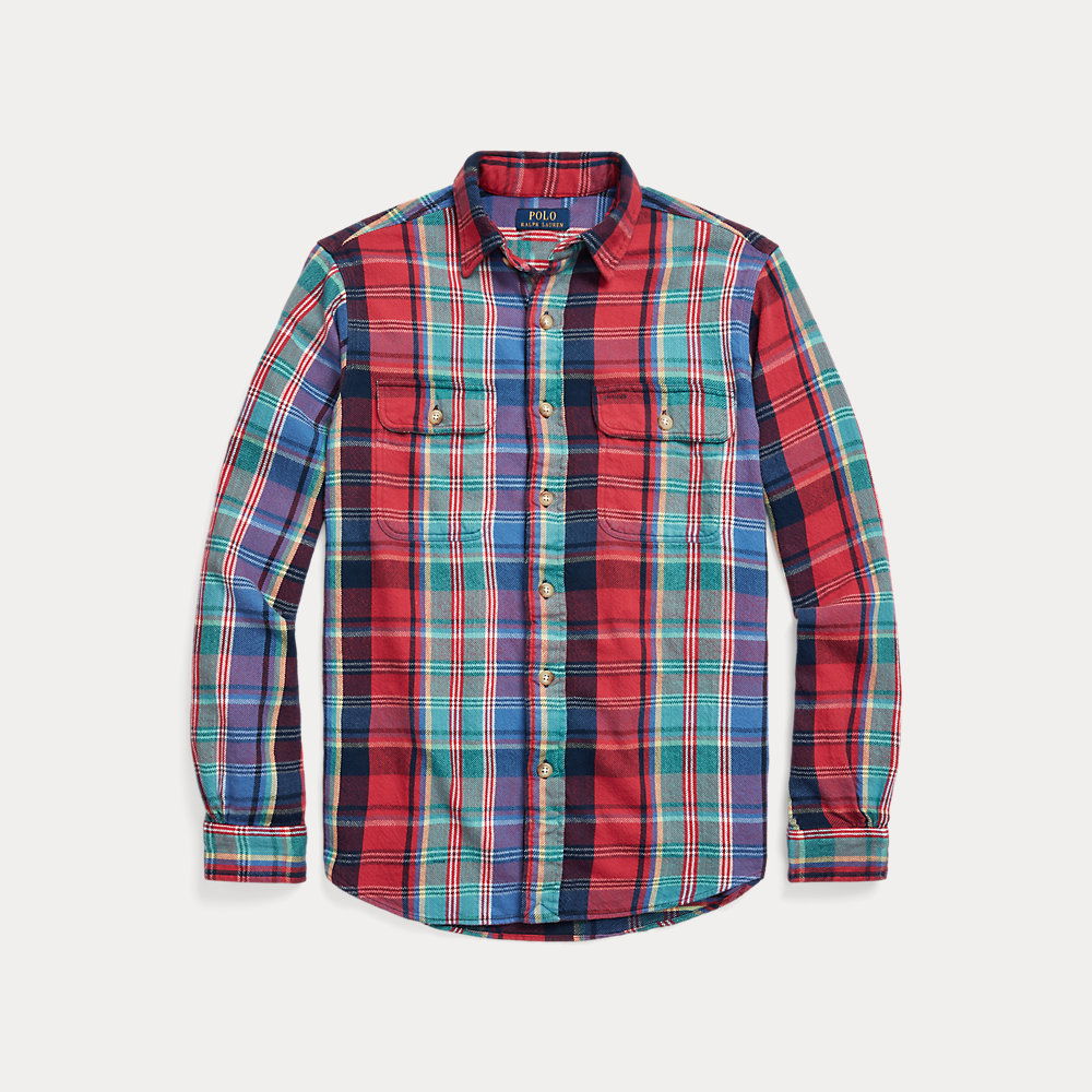 POLO RALPH LAUREN Custom Fit Plaid Flannel Workshirt in Multi | endource