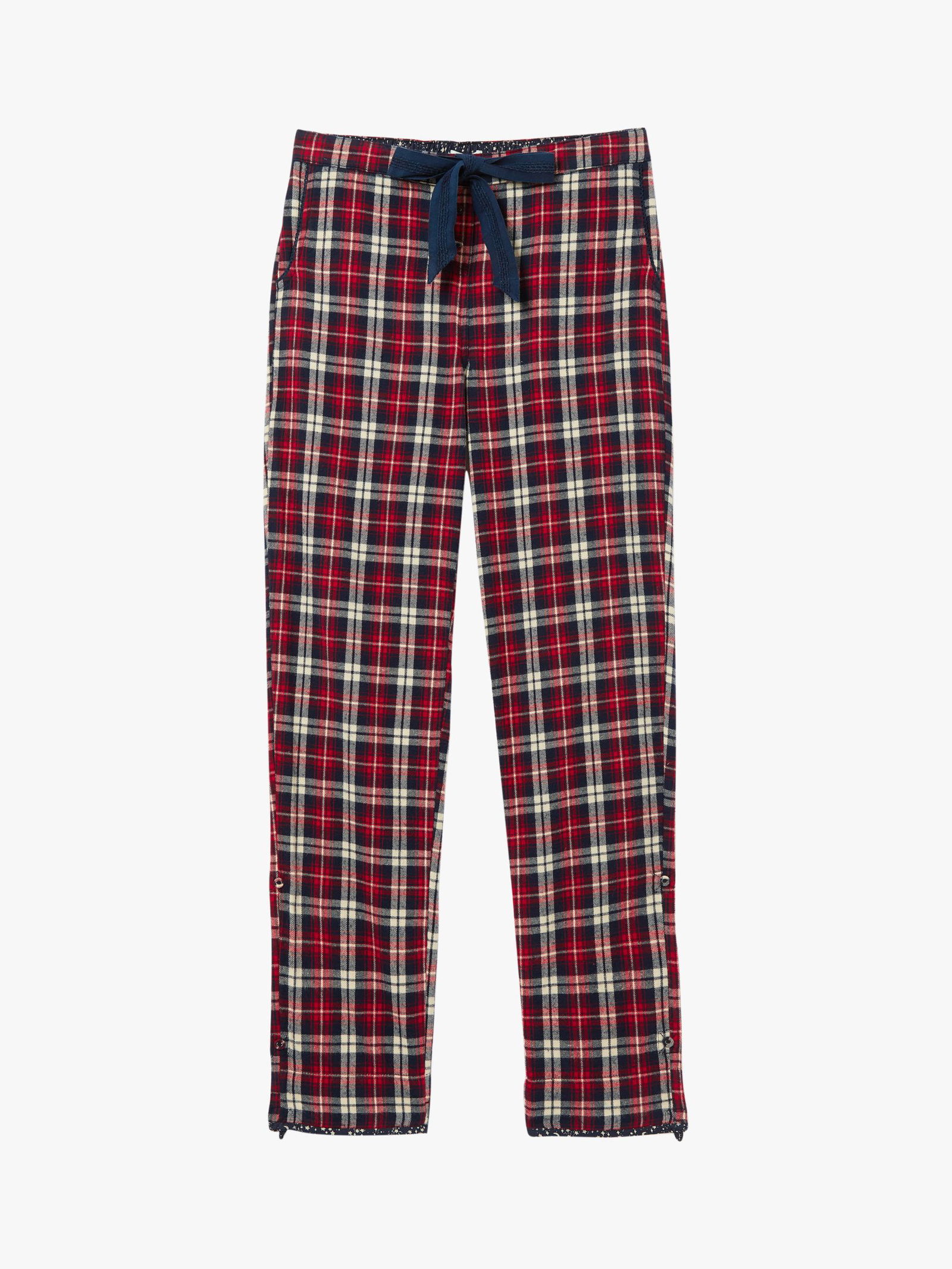FATFACE Eva Check Pyjama Bottoms, Red/Multi in Red/Multi | Endource