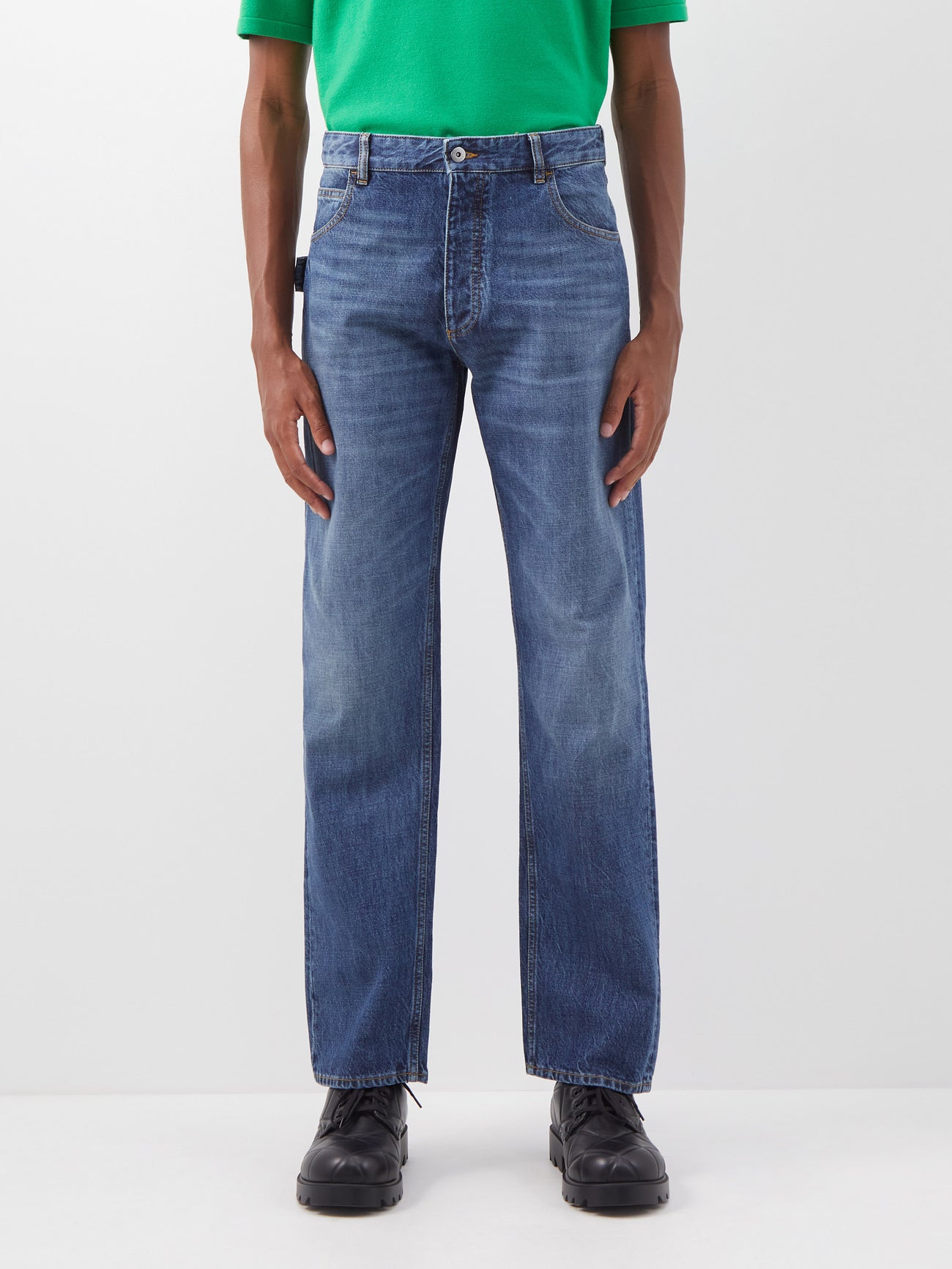 BOTTEGA VENETA Straight-Leg Jeans in Blue | endource