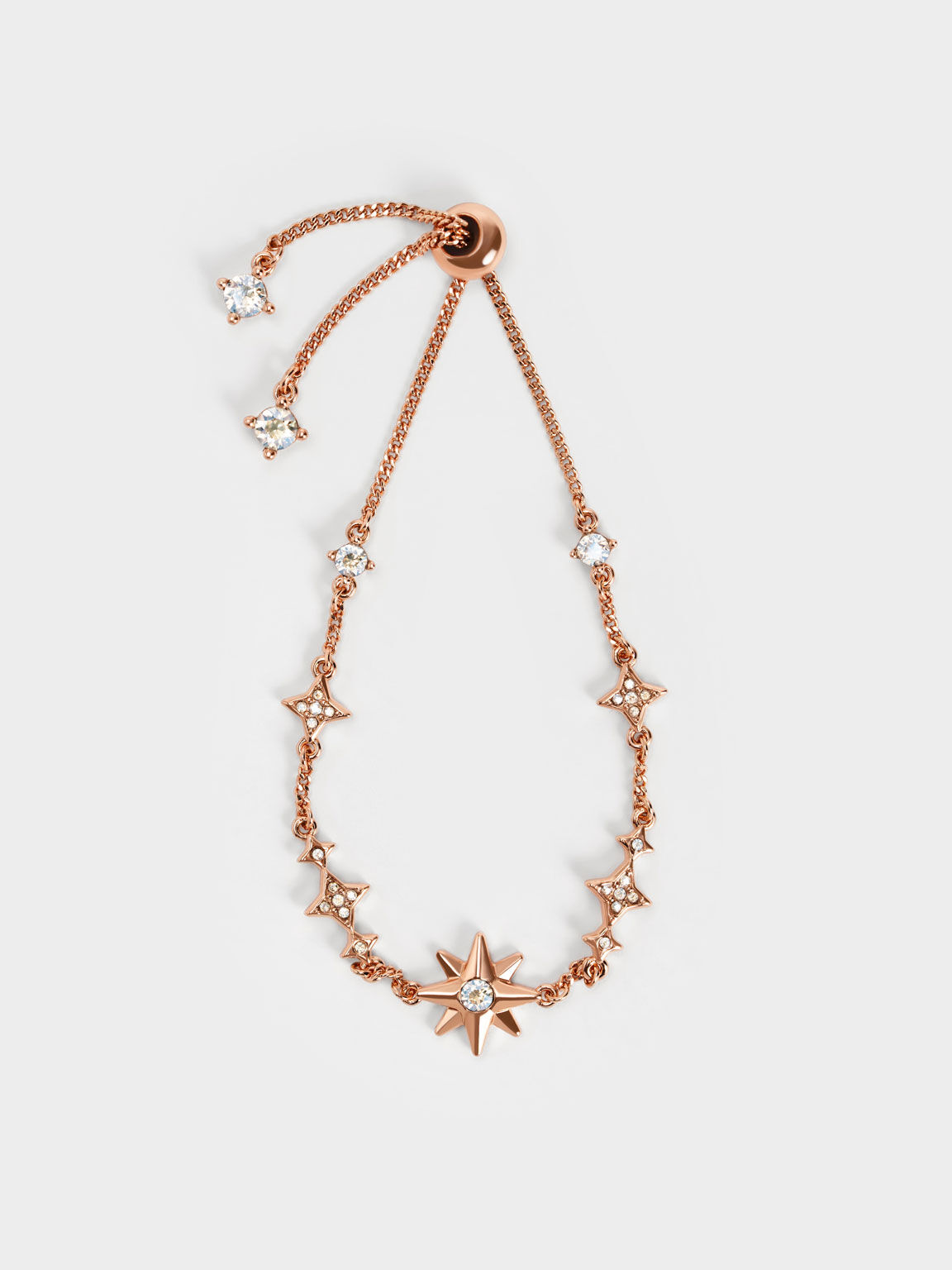 CHARLES & KEITH Star Motif Crystal-Embellished Bracelet in Rose Gold ...
