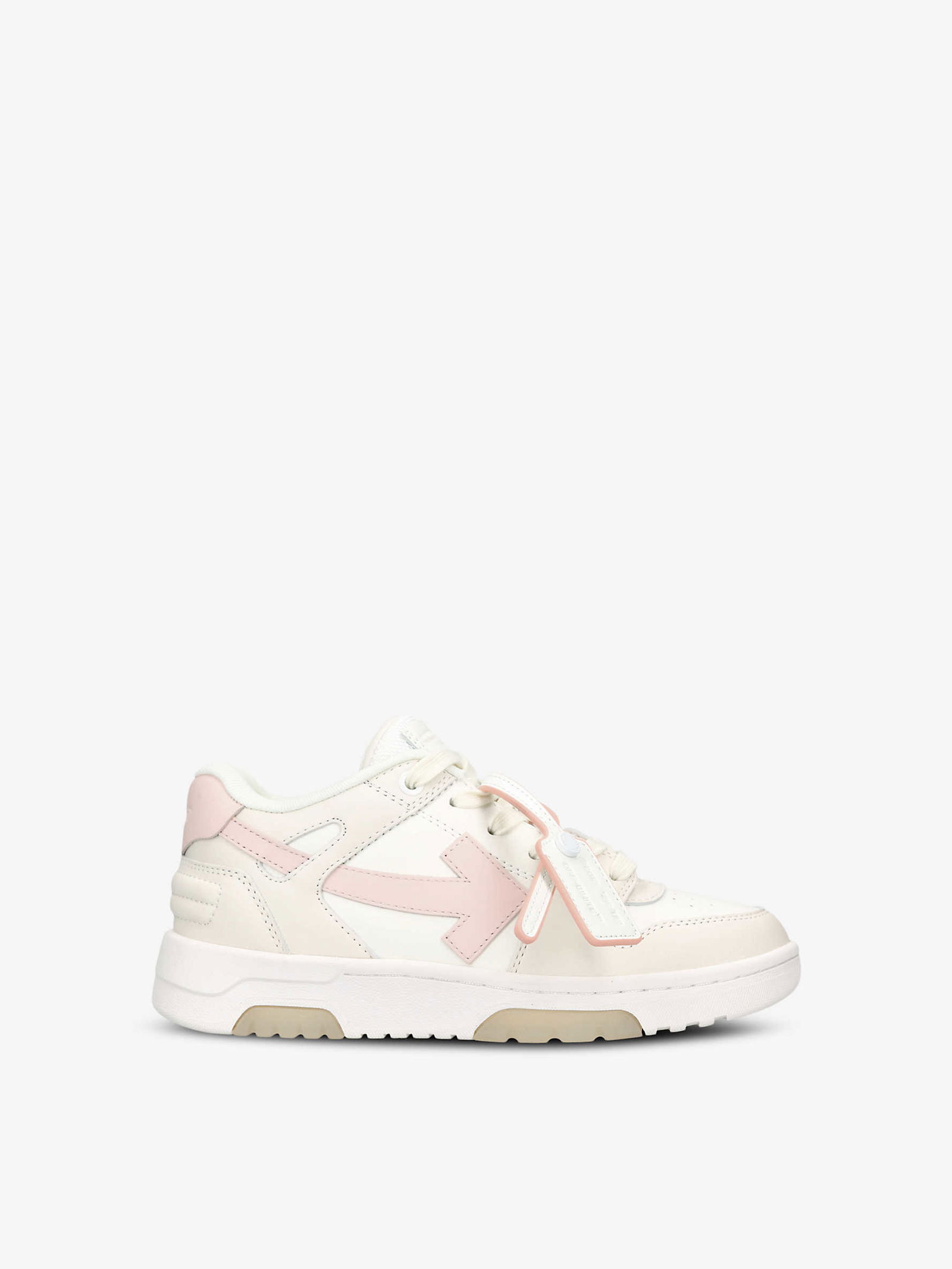 Off-White Out Of Office Logo-Embroidered Leather Trainers in WHITE/OTH ...