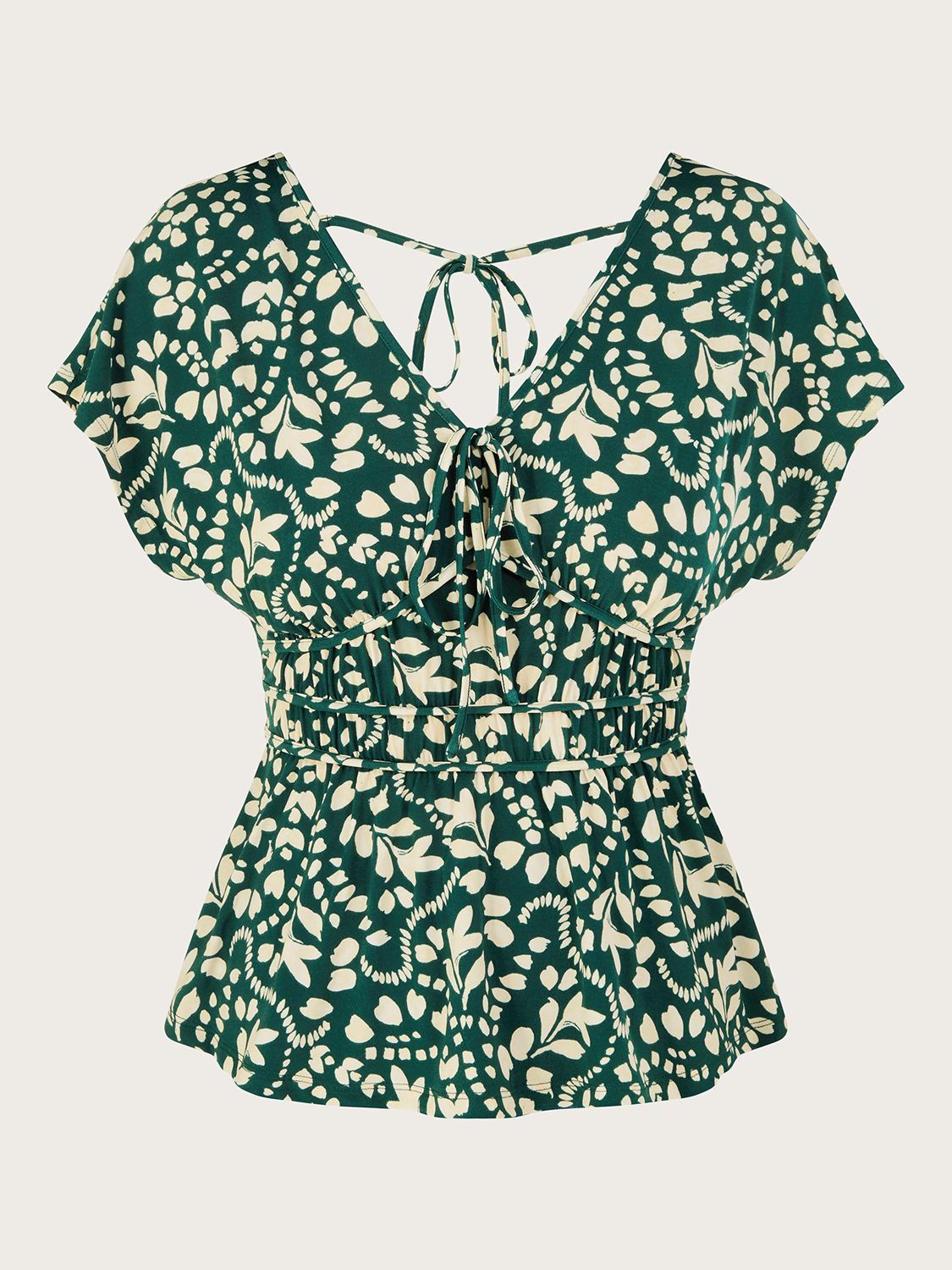 Monsoon Fit-And-Flare Top in Green | Endource