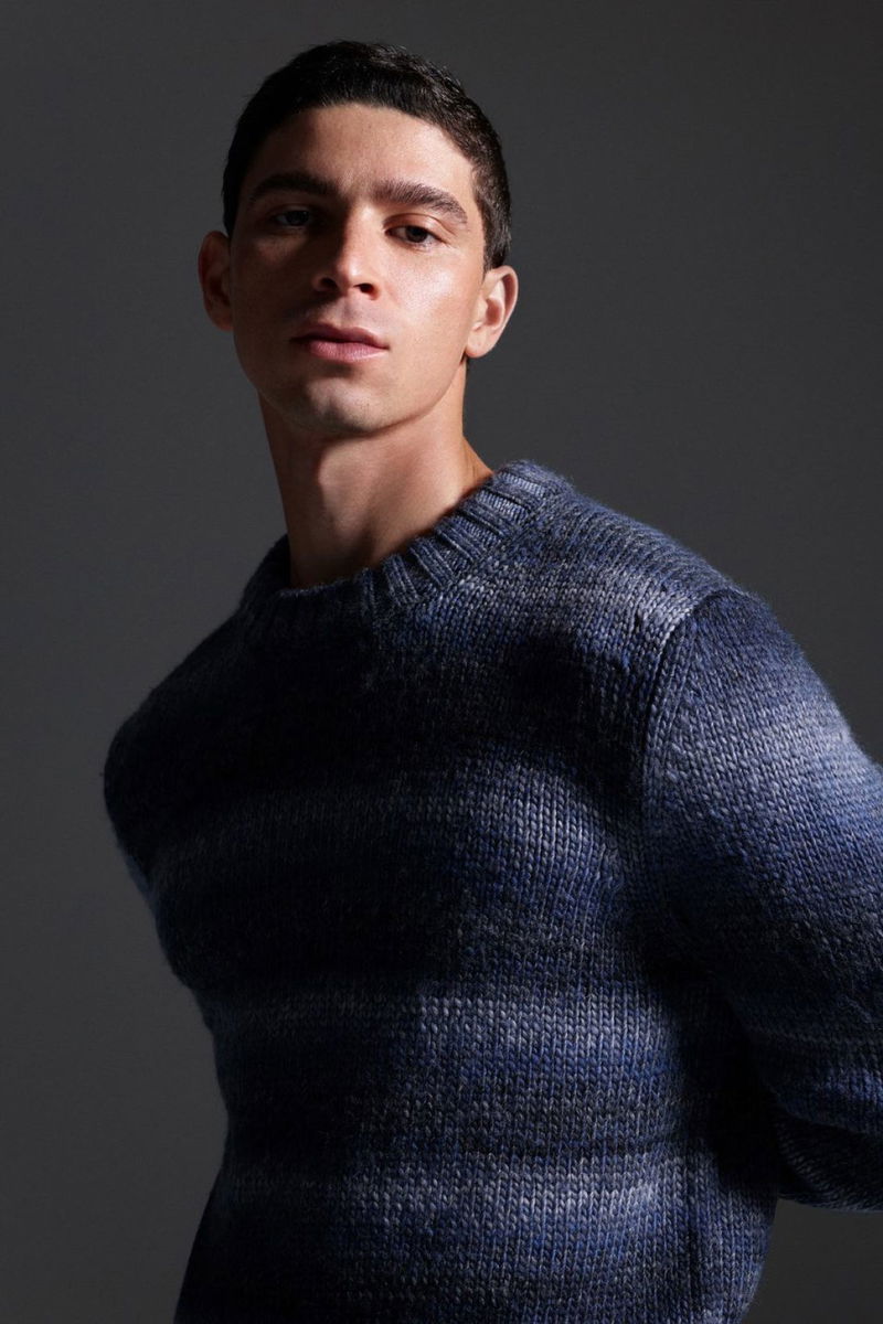 COS Striped Wool Jumper in NAVY / STRIPED | endource