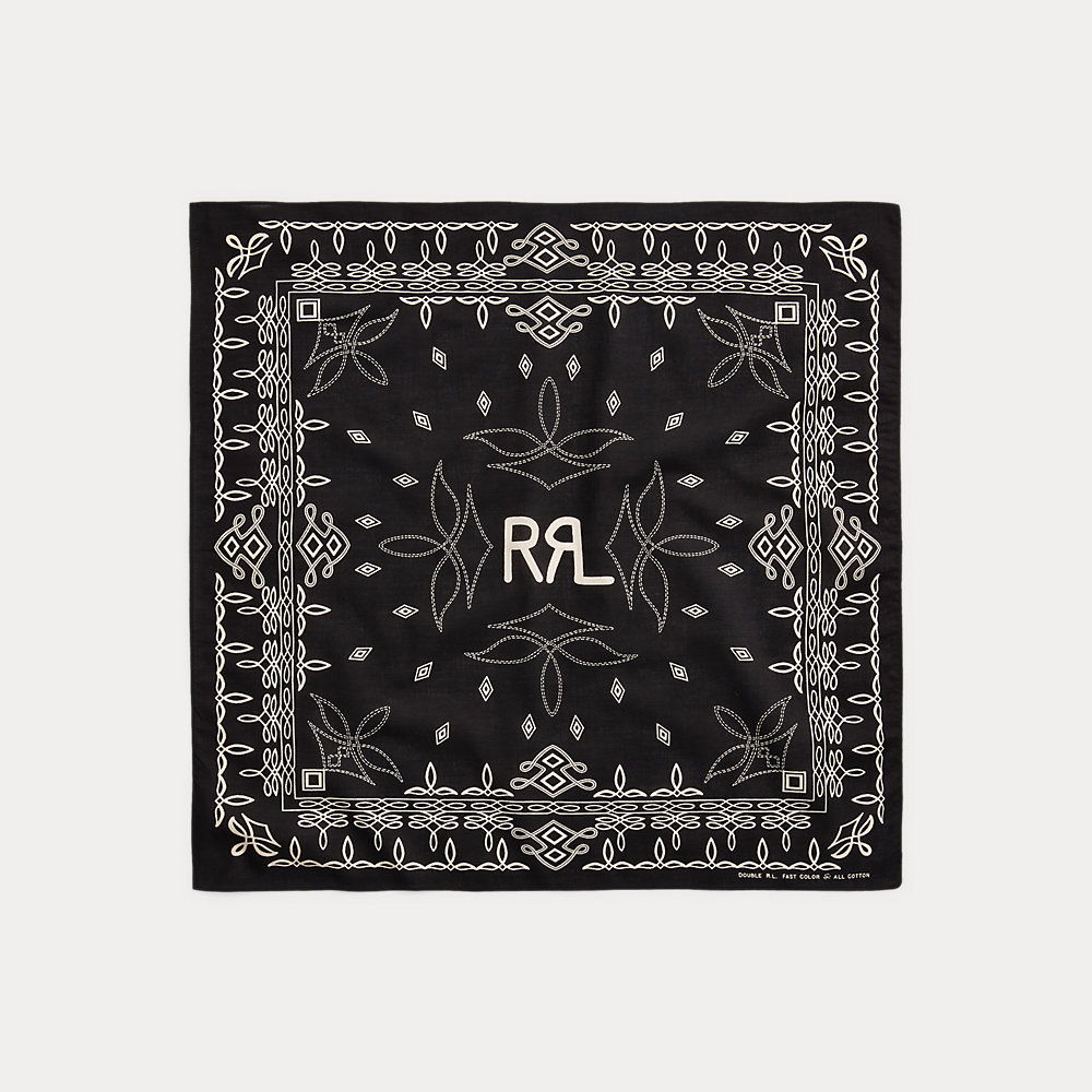RALPH LAUREN RRL Logo Cotton Bandana in Multi | endource
