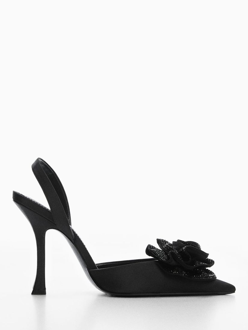 MANGO Slingback Court Shoes in Black | endource